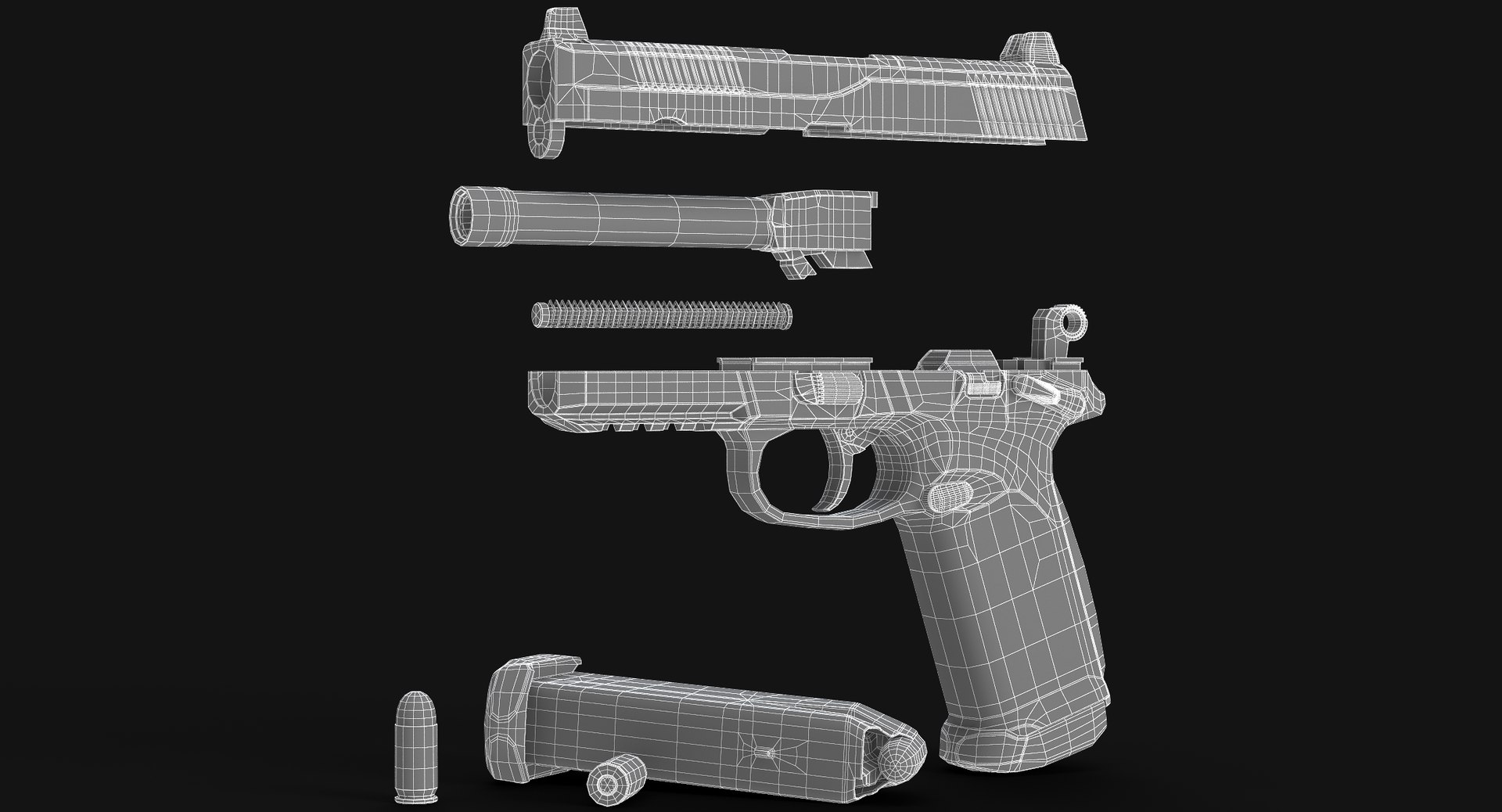 3D fn fnx-45 tactical pistol model - TurboSquid 1165688