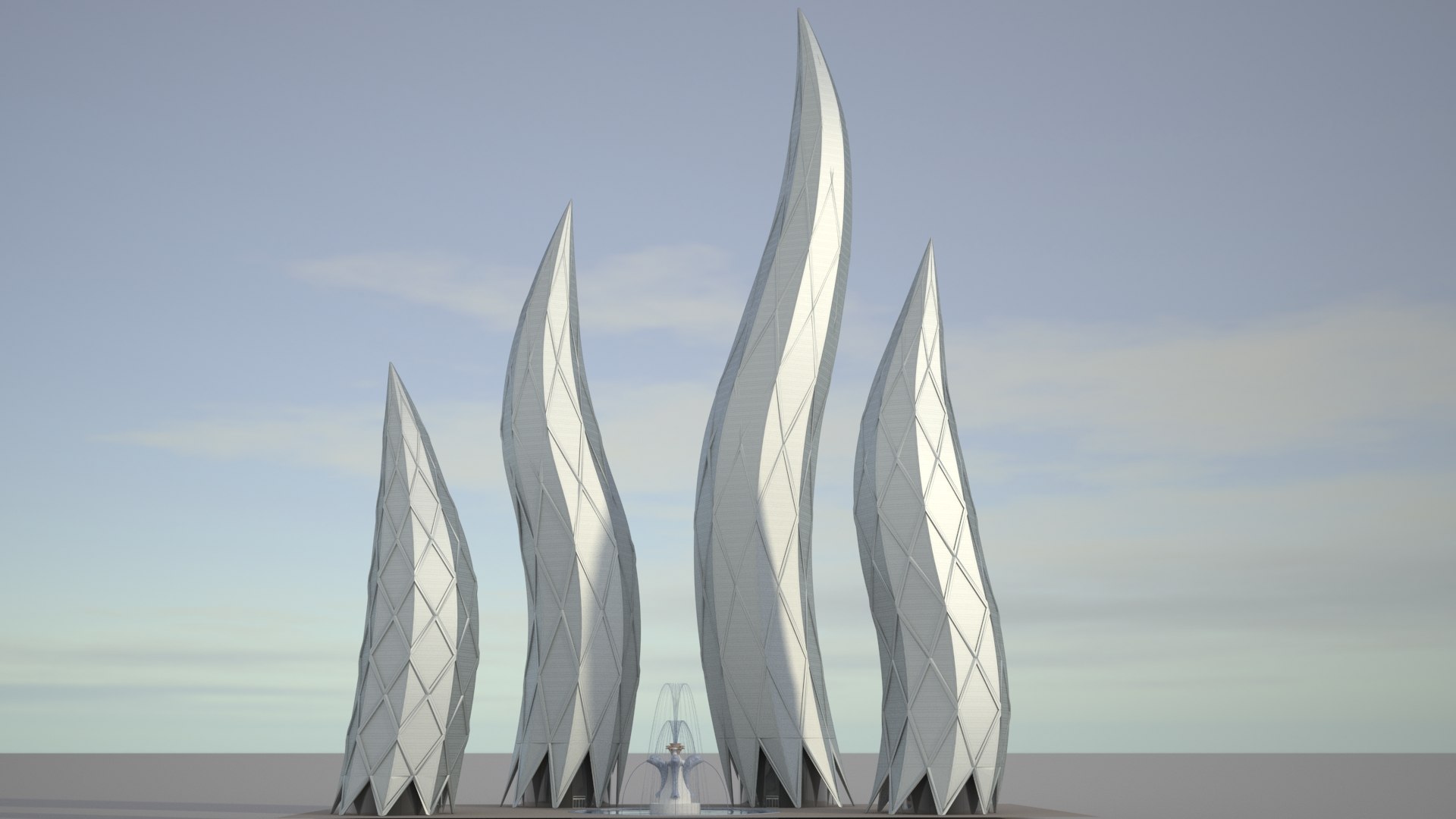 Realistic Dubai Towers 3D Model - TurboSquid 1266622