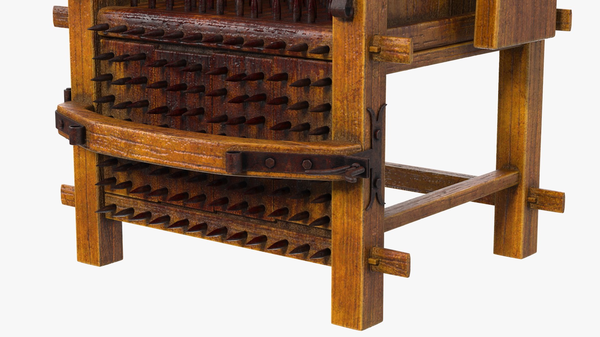 Medieval Spiked Torture Chair with Bloodstains 3D - TurboSquid 1738066