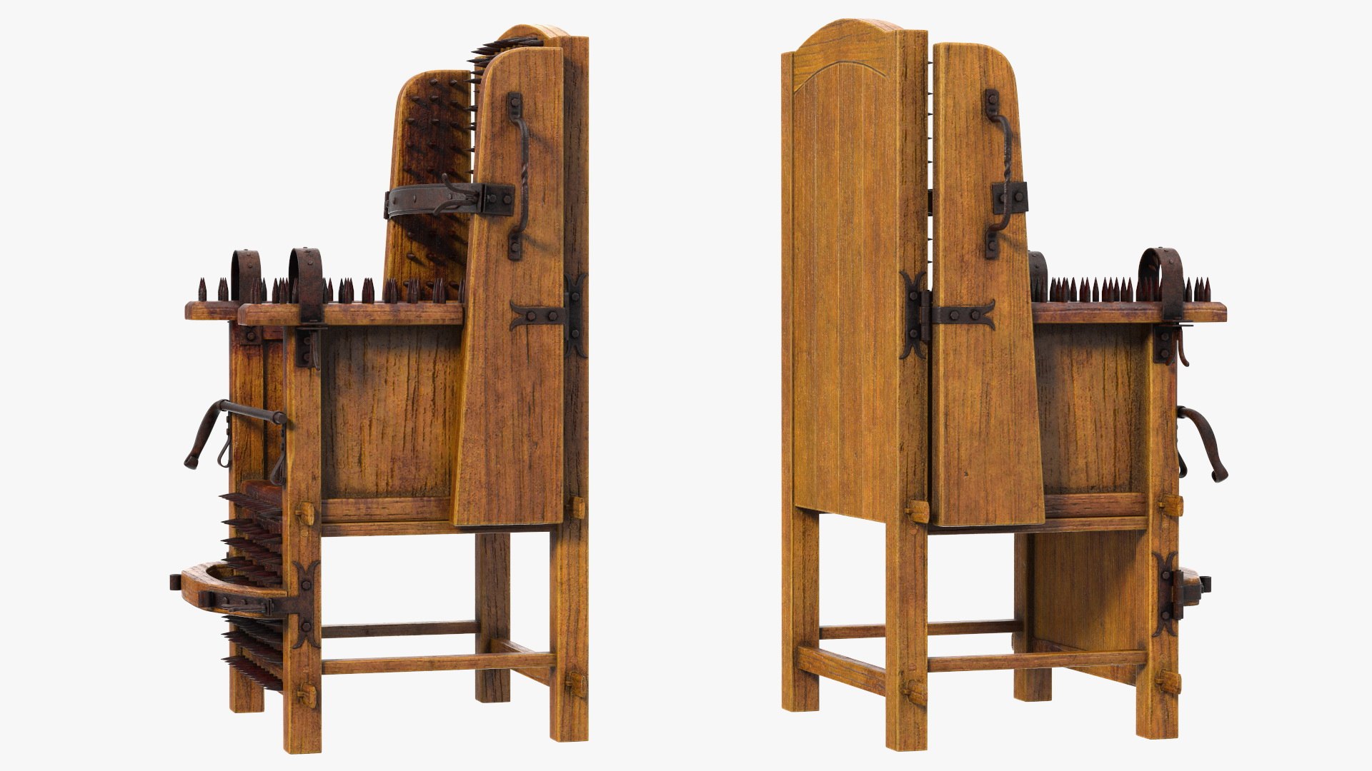 Medieval Spiked Torture Chair with Bloodstains 3D - TurboSquid 1738066