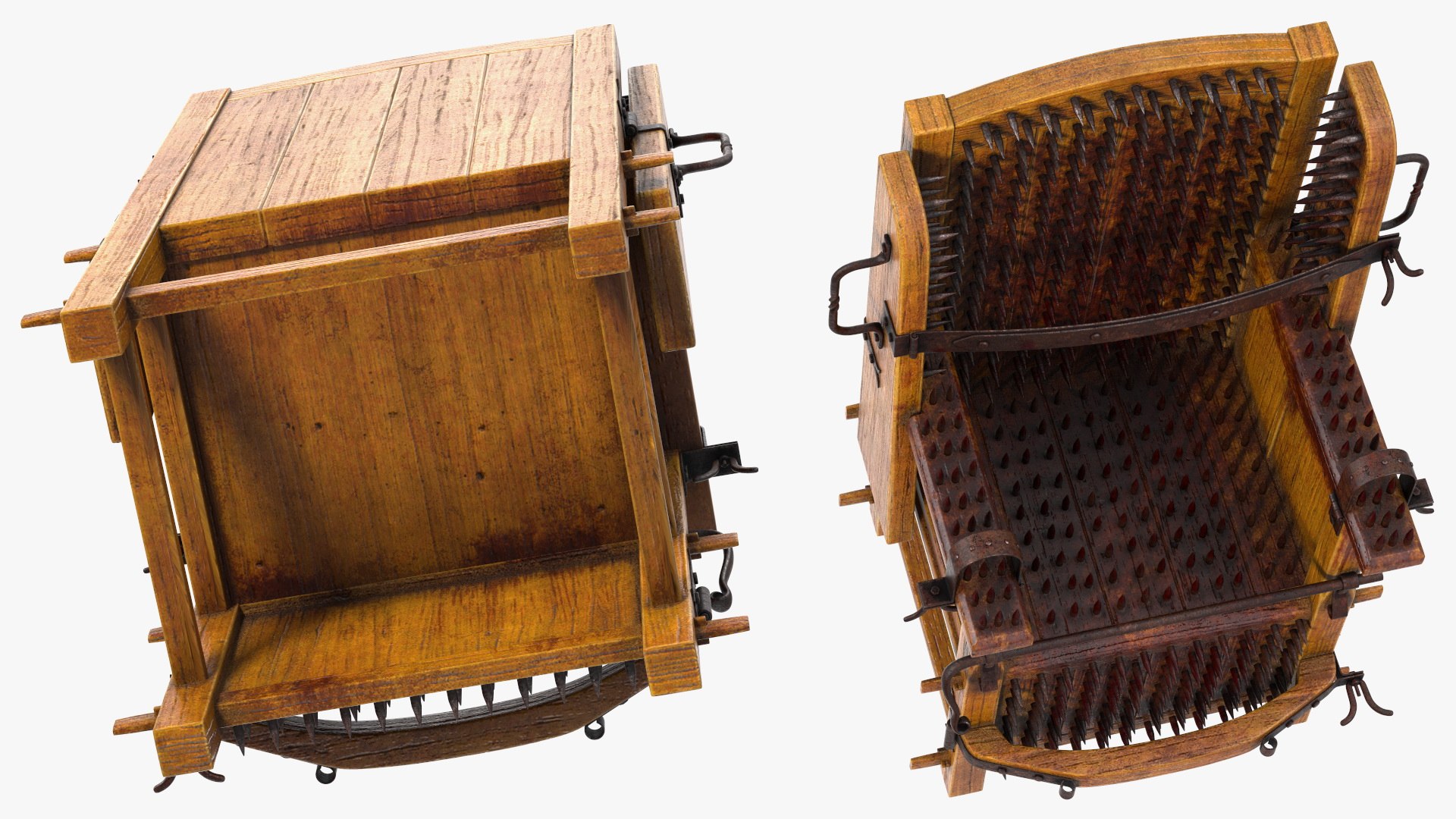 Medieval Spiked Torture Chair with Bloodstains 3D - TurboSquid 1738066