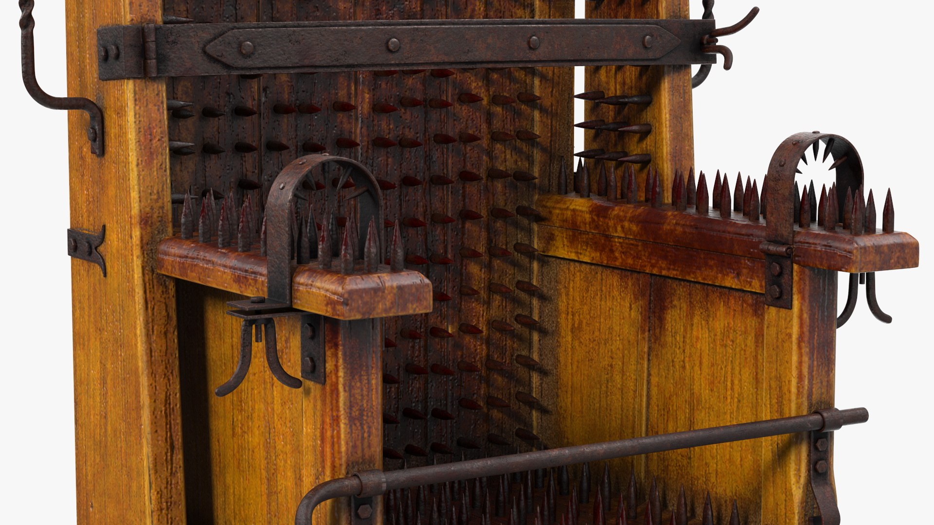 Medieval Spiked Torture Chair with Bloodstains 3D - TurboSquid 1738066