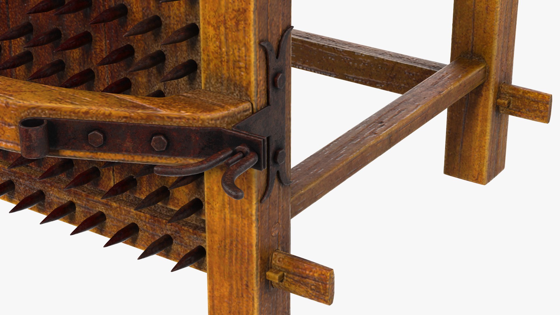 Medieval Spiked Torture Chair with Bloodstains 3D - TurboSquid 1738066