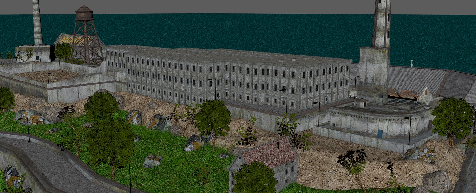 Alcatraz Island Penitentiary Prison 3D - TurboSquid 1365543