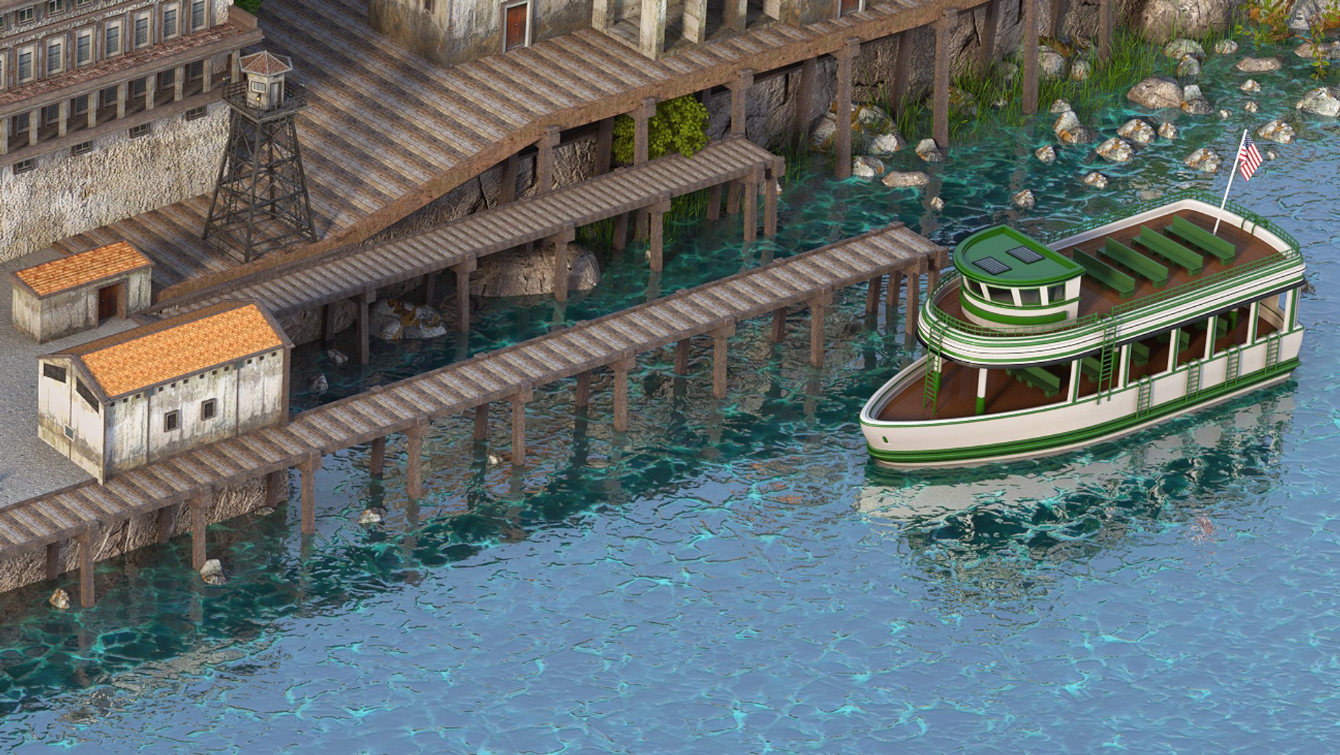 Alcatraz Island Penitentiary Prison 3D - TurboSquid 1365543