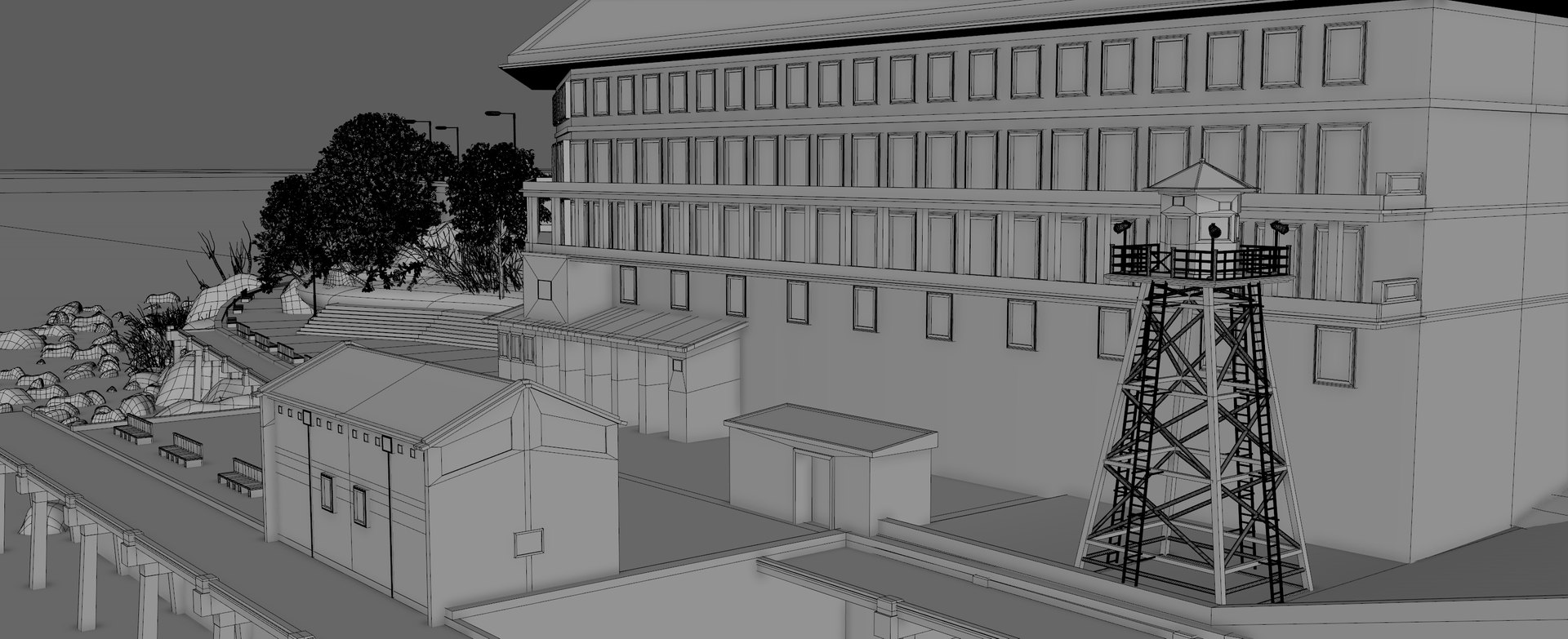 Alcatraz Island Penitentiary Prison 3D - TurboSquid 1365543