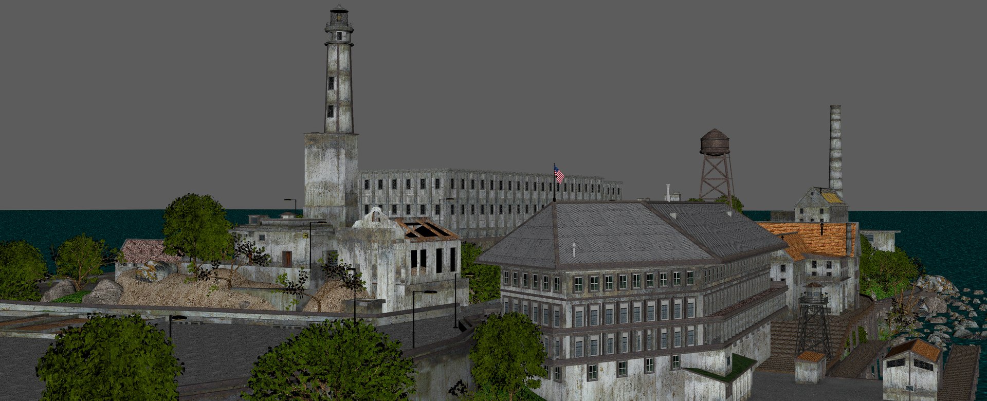 Alcatraz Island Penitentiary Prison 3D - TurboSquid 1365543