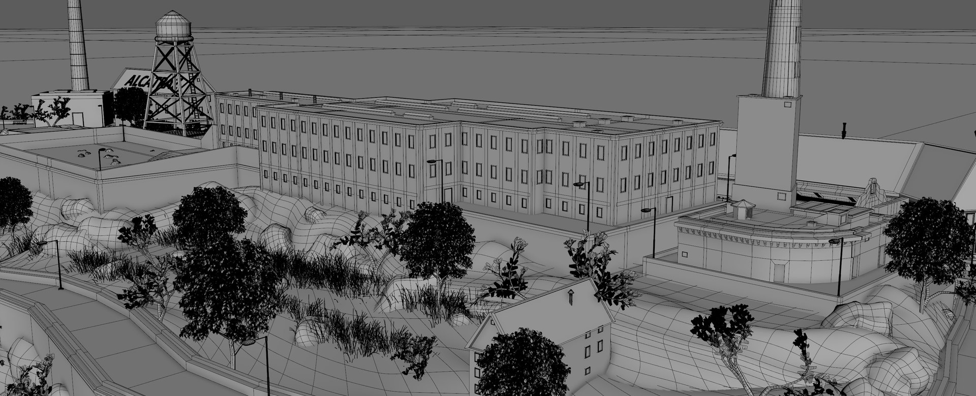 Alcatraz Island Penitentiary Prison 3D - TurboSquid 1365543