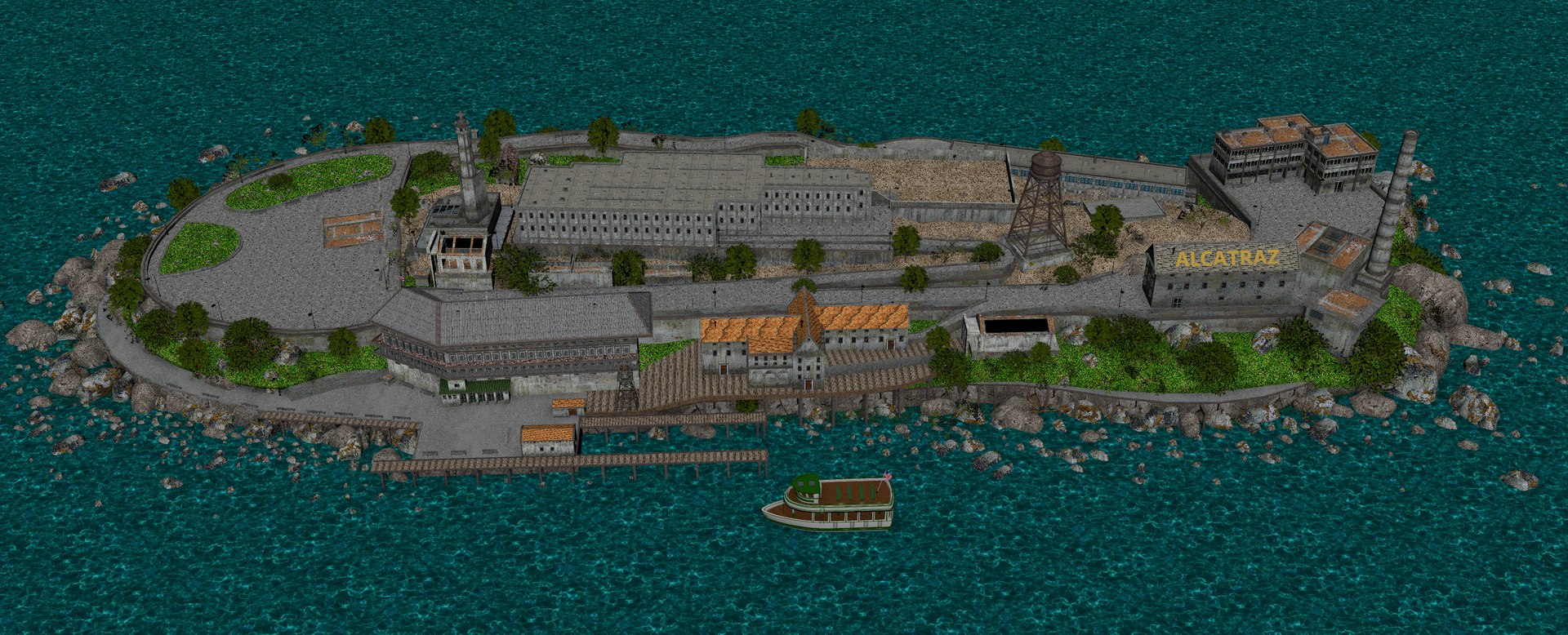 Alcatraz Island Penitentiary Prison 3D - TurboSquid 1365543
