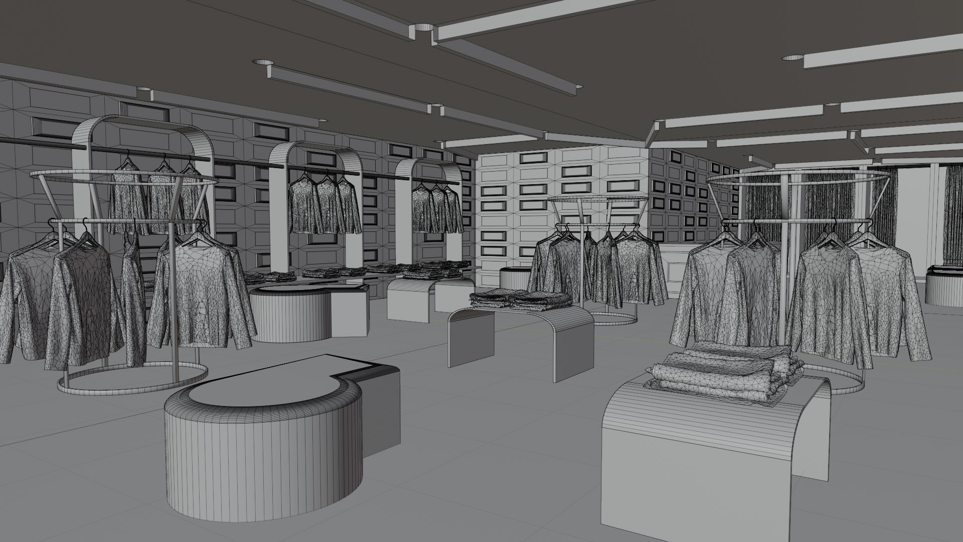 3D Clothing Store Interior - TurboSquid 2157368
