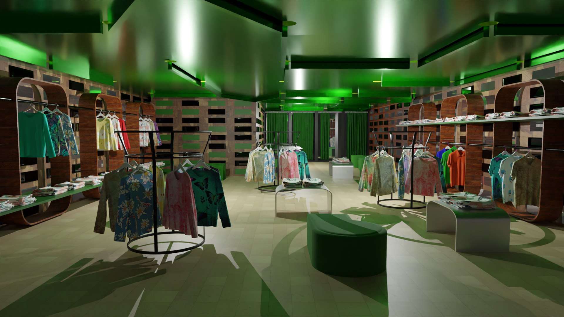 3D Clothing Store Interior - TurboSquid 2157368