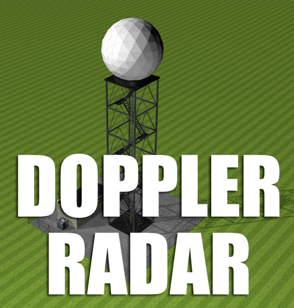 3d Weather Doppler Radar Tower Model