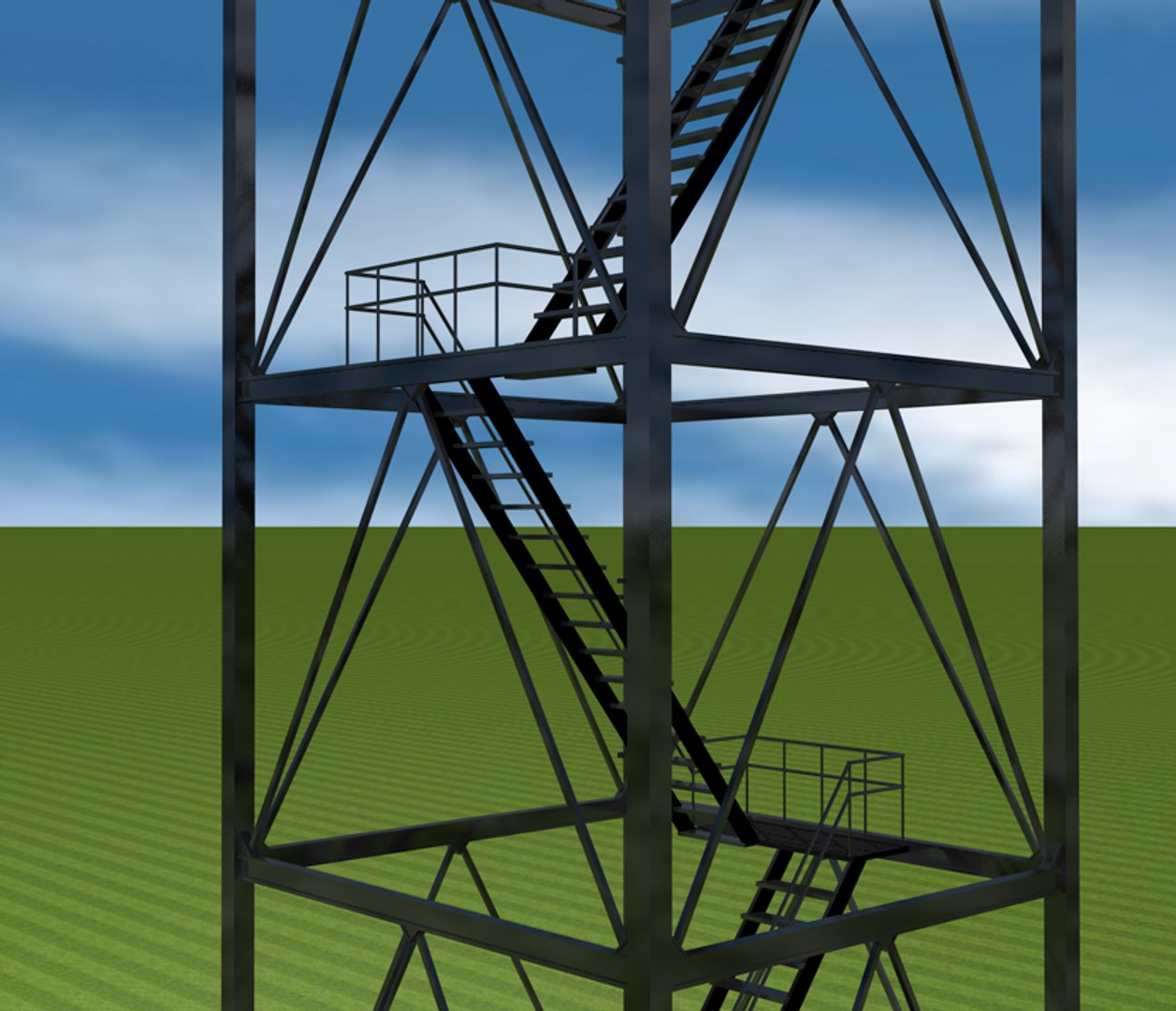 3d Weather Doppler Radar Tower Model