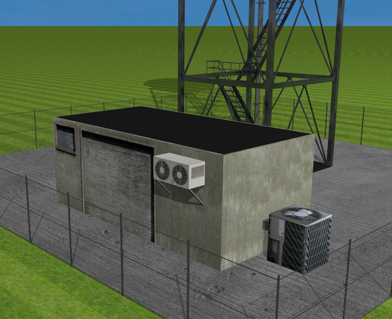 3d Weather Doppler Radar Tower Model