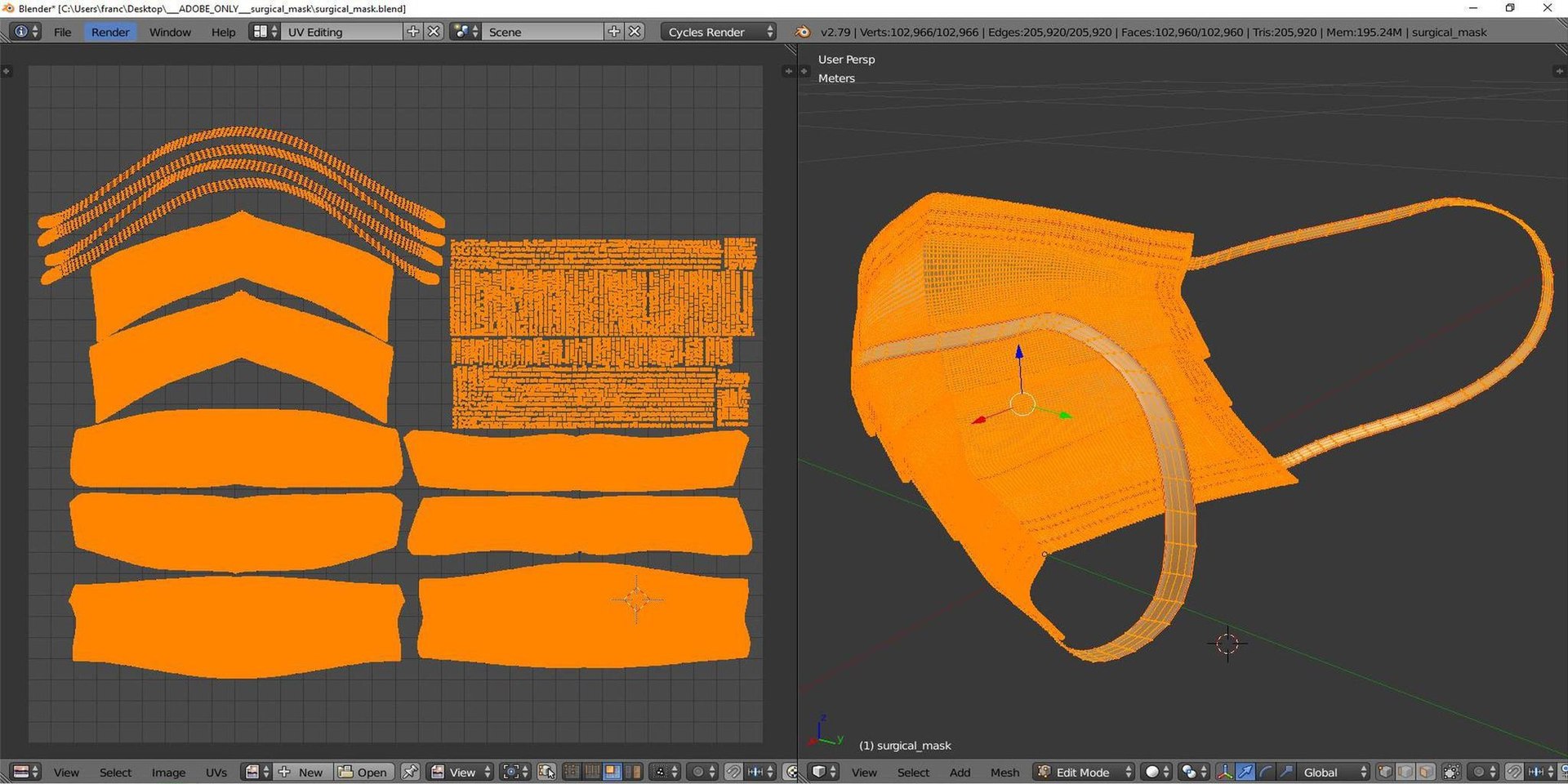 3D Model Surgical Face Mask - TurboSquid 1522901