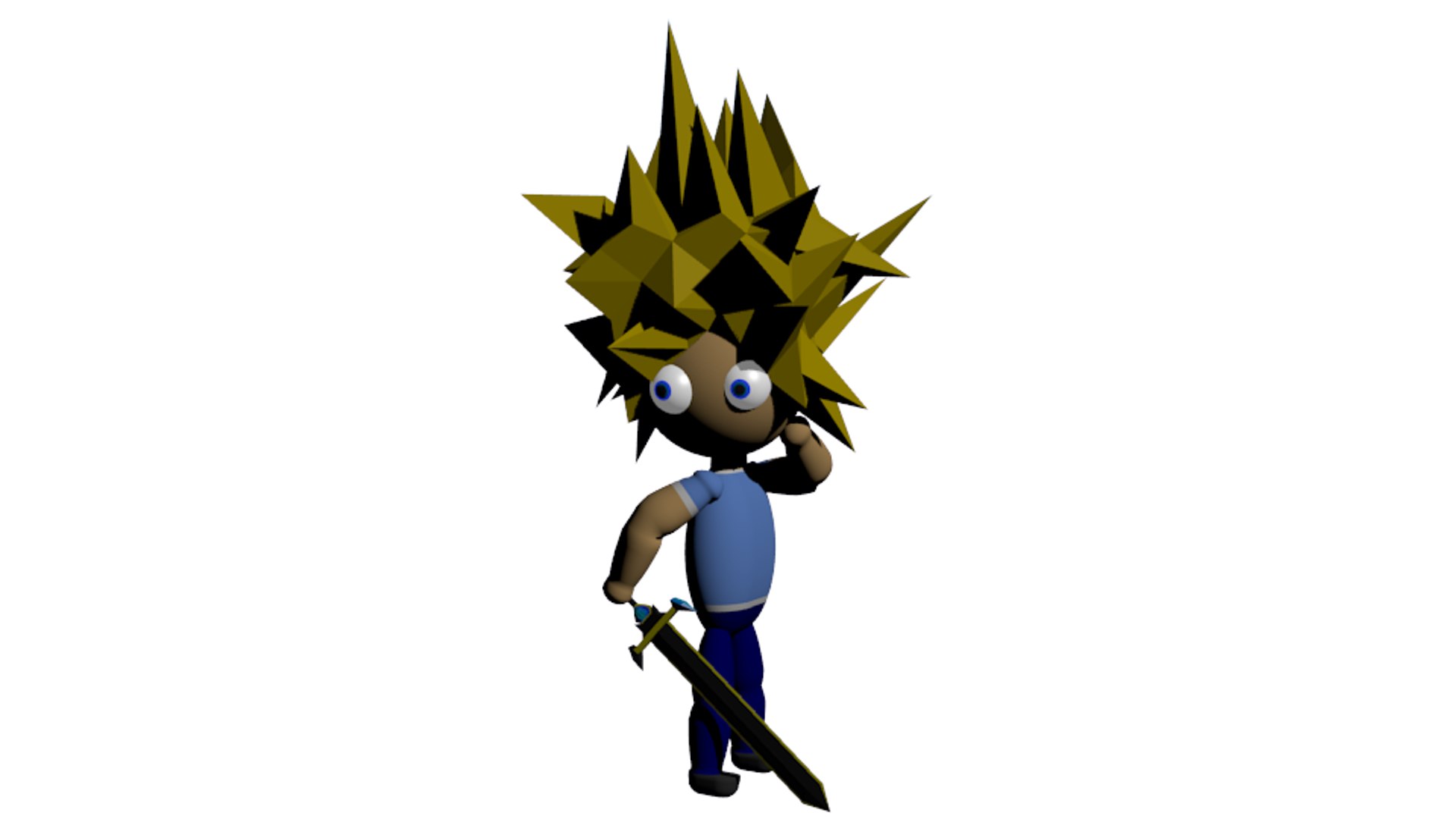 Simple Character Rigged 3d Model