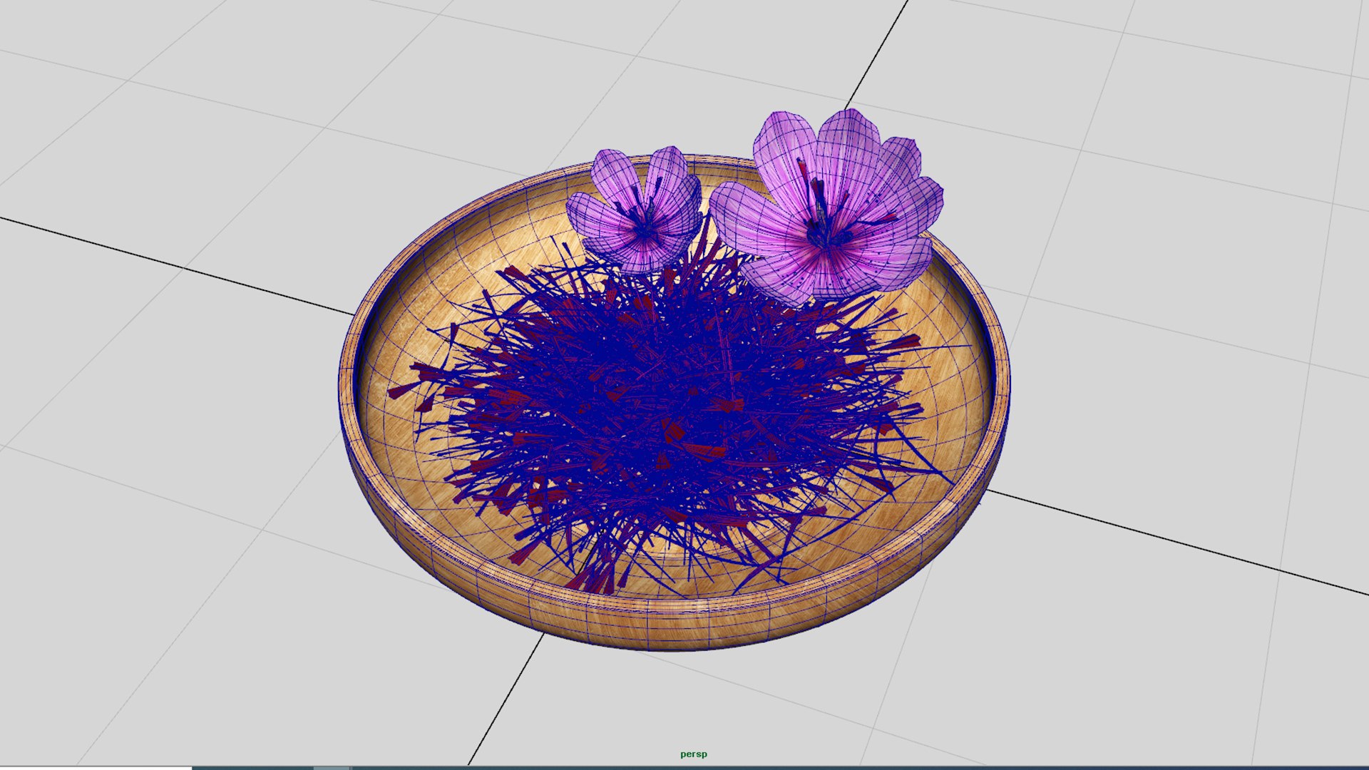 Saffron Flower Threads 3D Model - TurboSquid 2062580