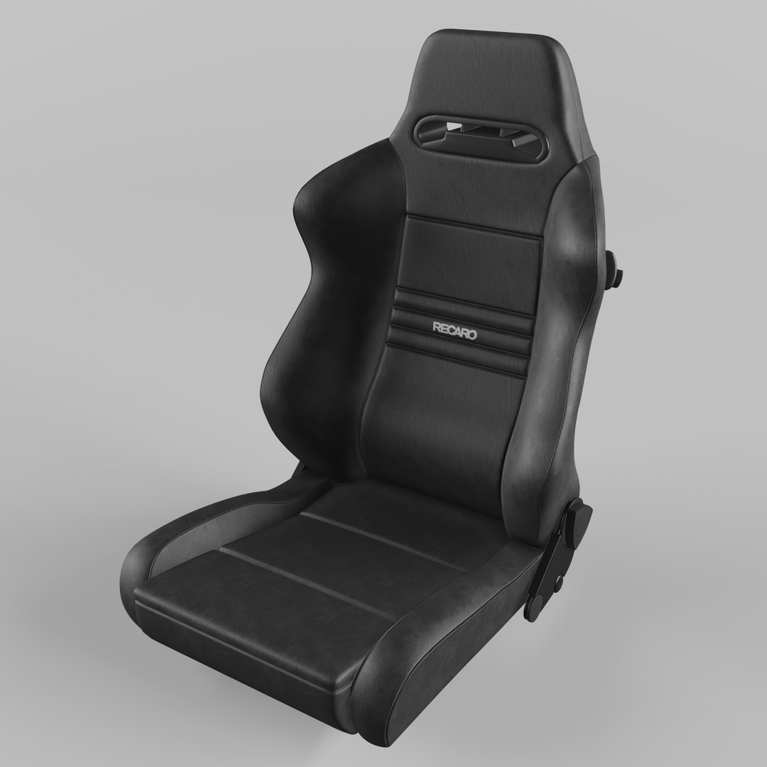 RECARO Speed Black Vinyl Seat 3D Model - TurboSquid 1773177