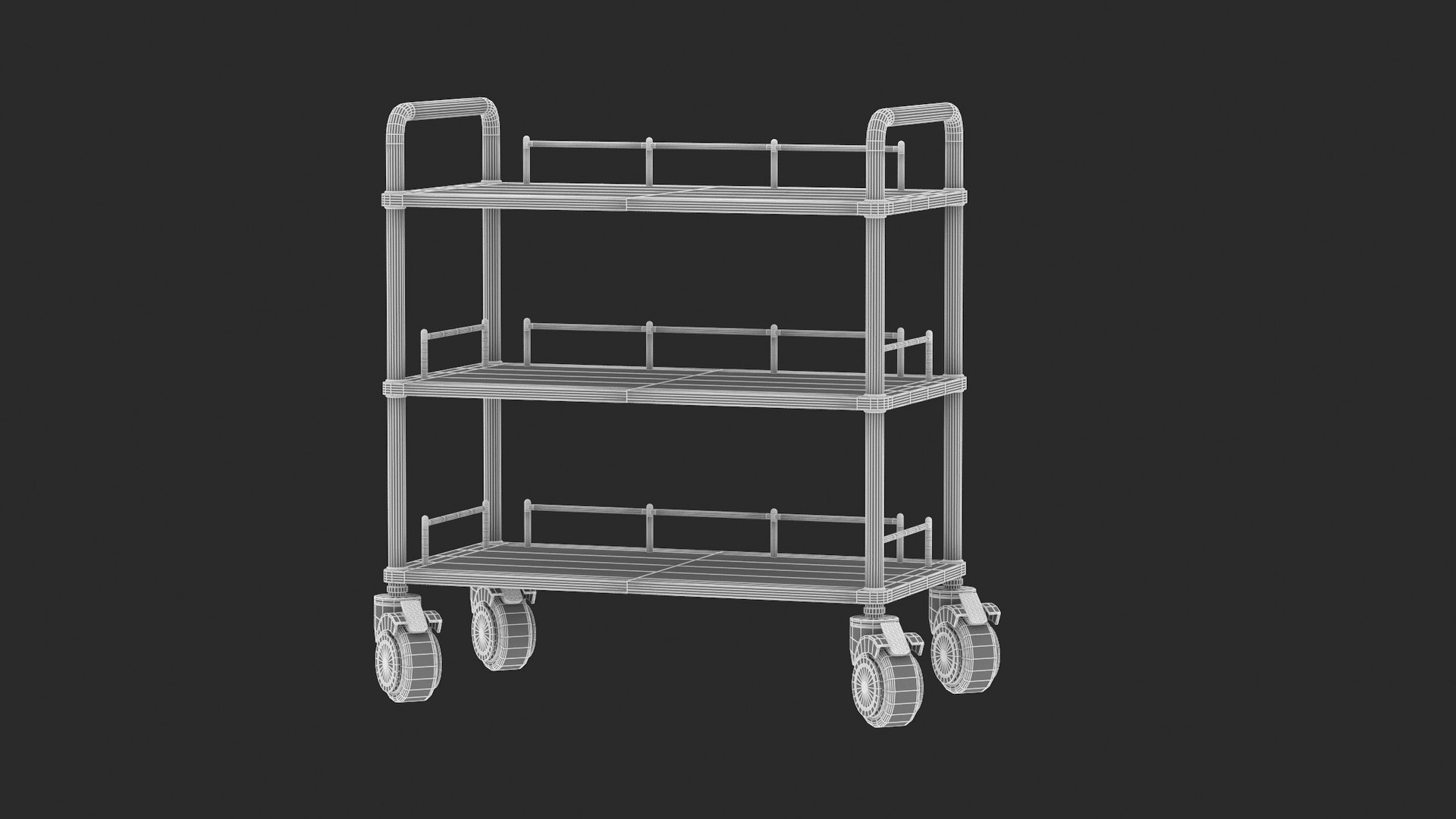 3D Medical Cart 04 PBR Realistic Model - TurboSquid 1942941