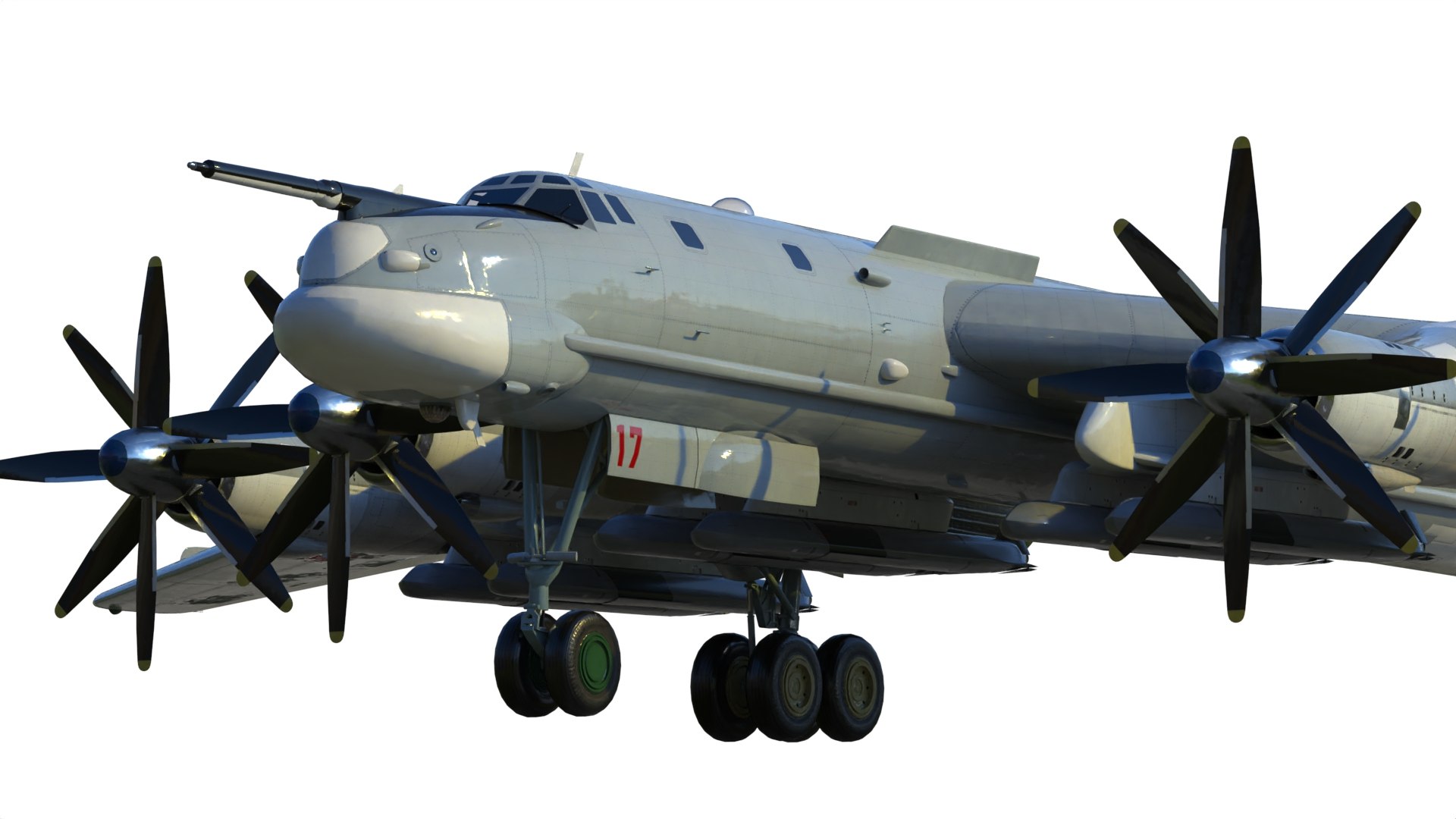 Tupolev Tu-95 MS Strategic Bomber 3D Model - TurboSquid 2187229