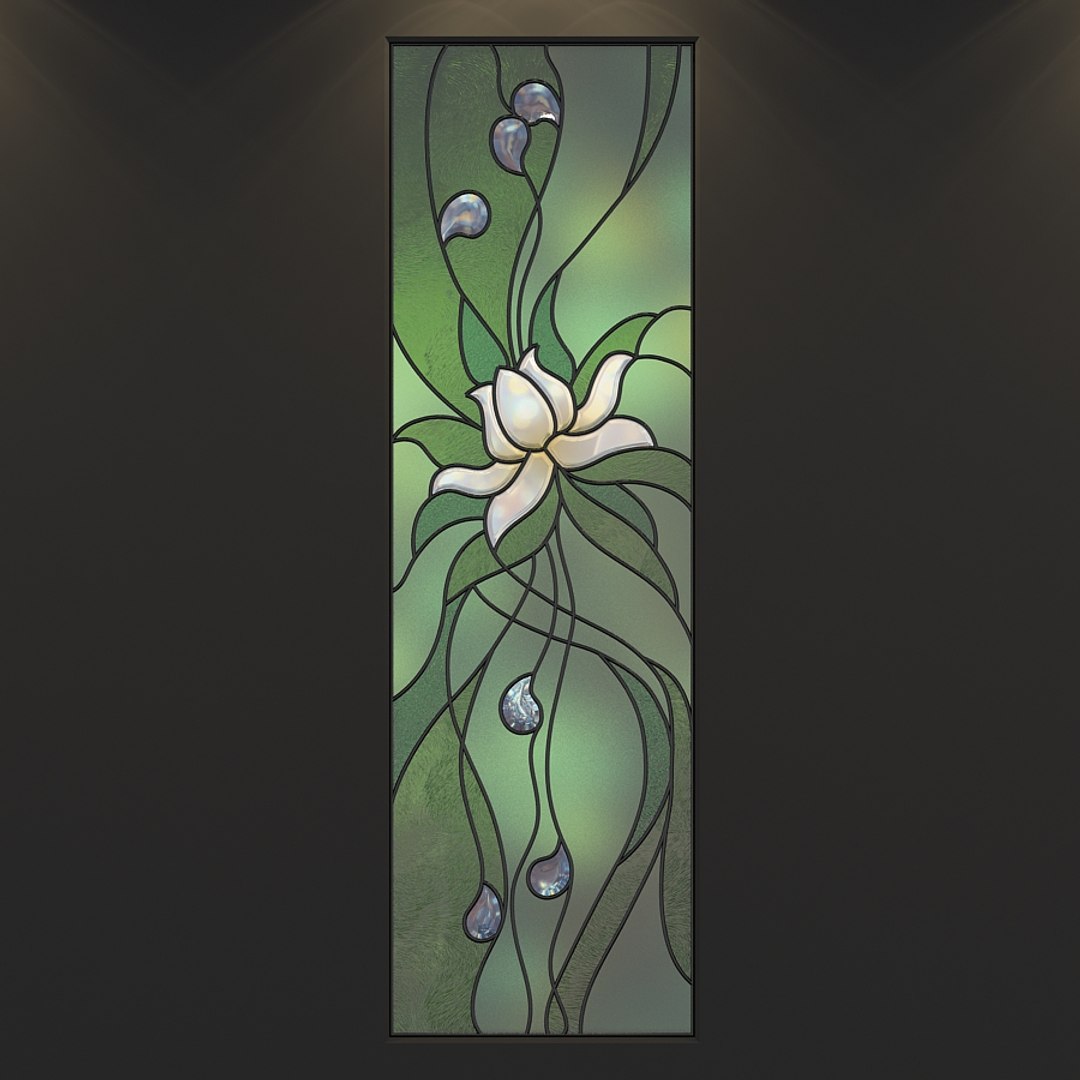 Stained Glass Flower 3D Model - TurboSquid 1192320