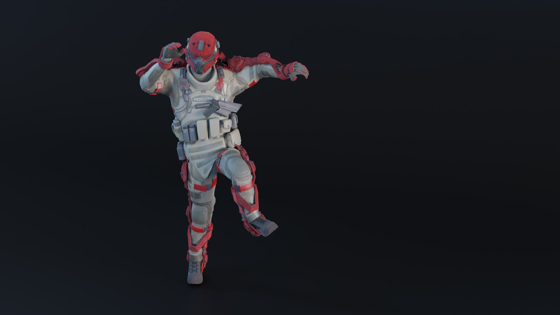 3D Spider Man Miles Morales Roxxon Security Rigged For BLENDER Model ...