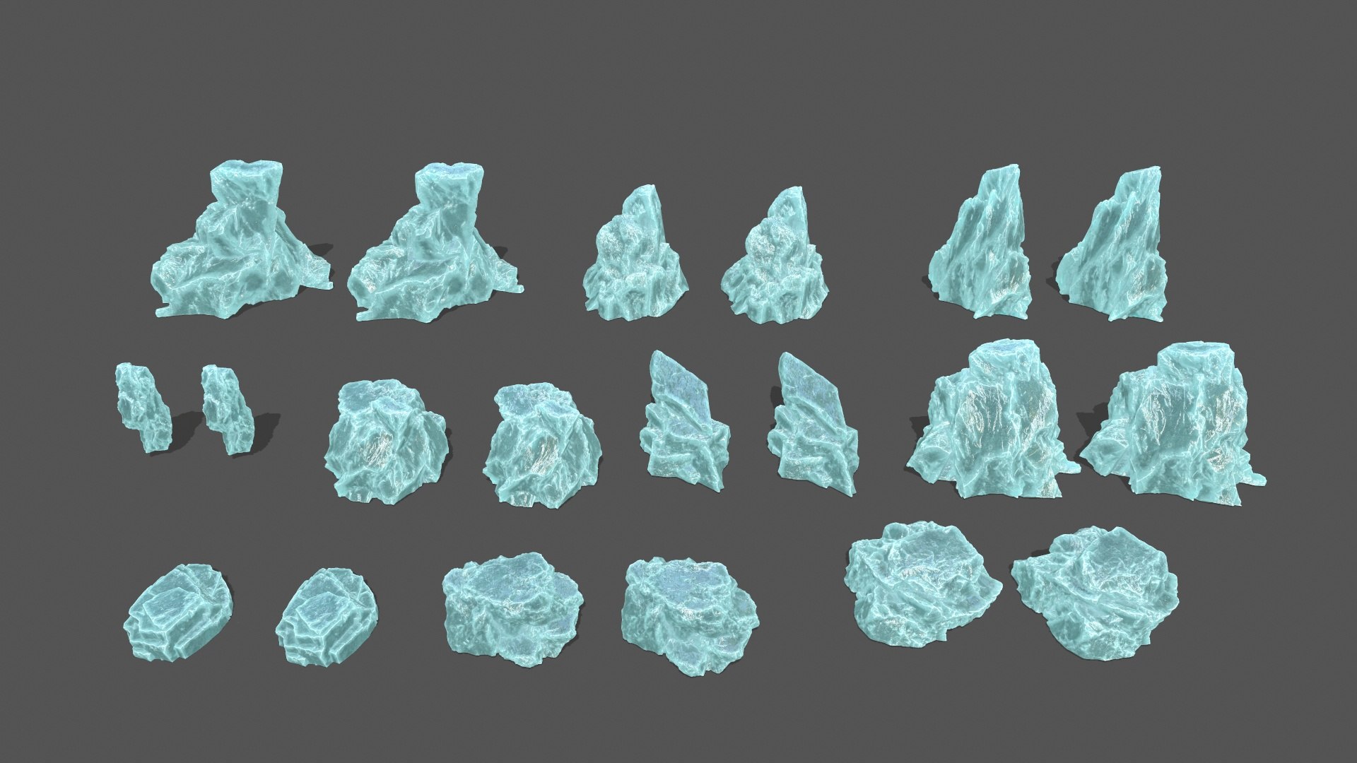 3D Ice Rocks Model - TurboSquid 2278665