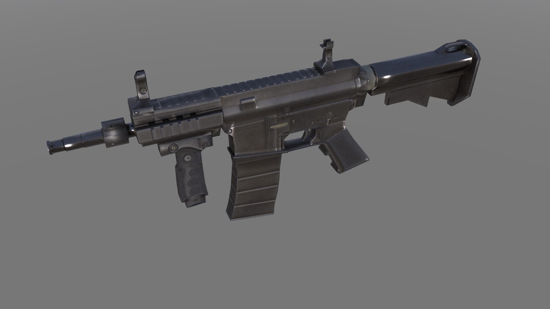 3D M4 Assault Rifle Low-poly - TurboSquid 1431626