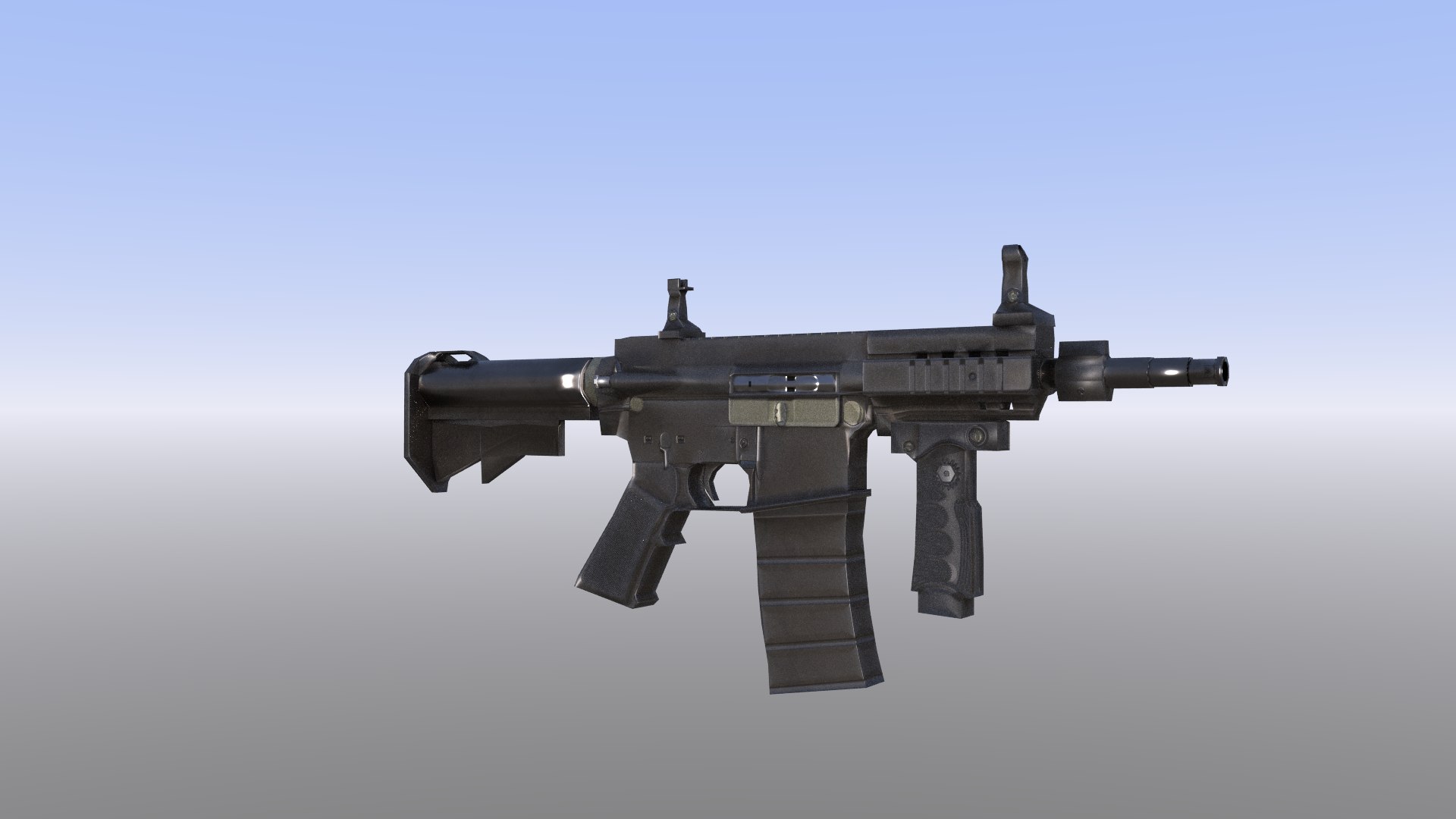 3D M4 Assault Rifle Low-poly - TurboSquid 1431626