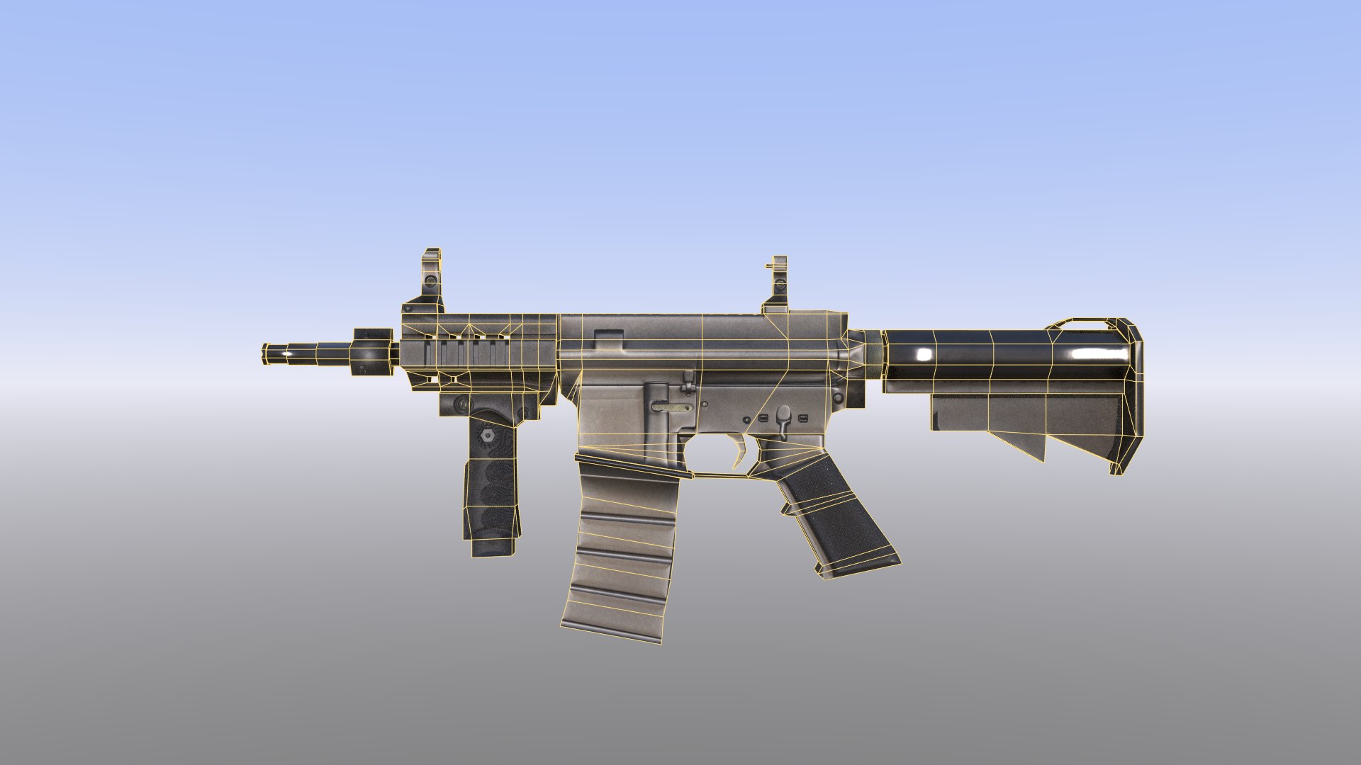 3D M4 Assault Rifle Low-poly - TurboSquid 1431626