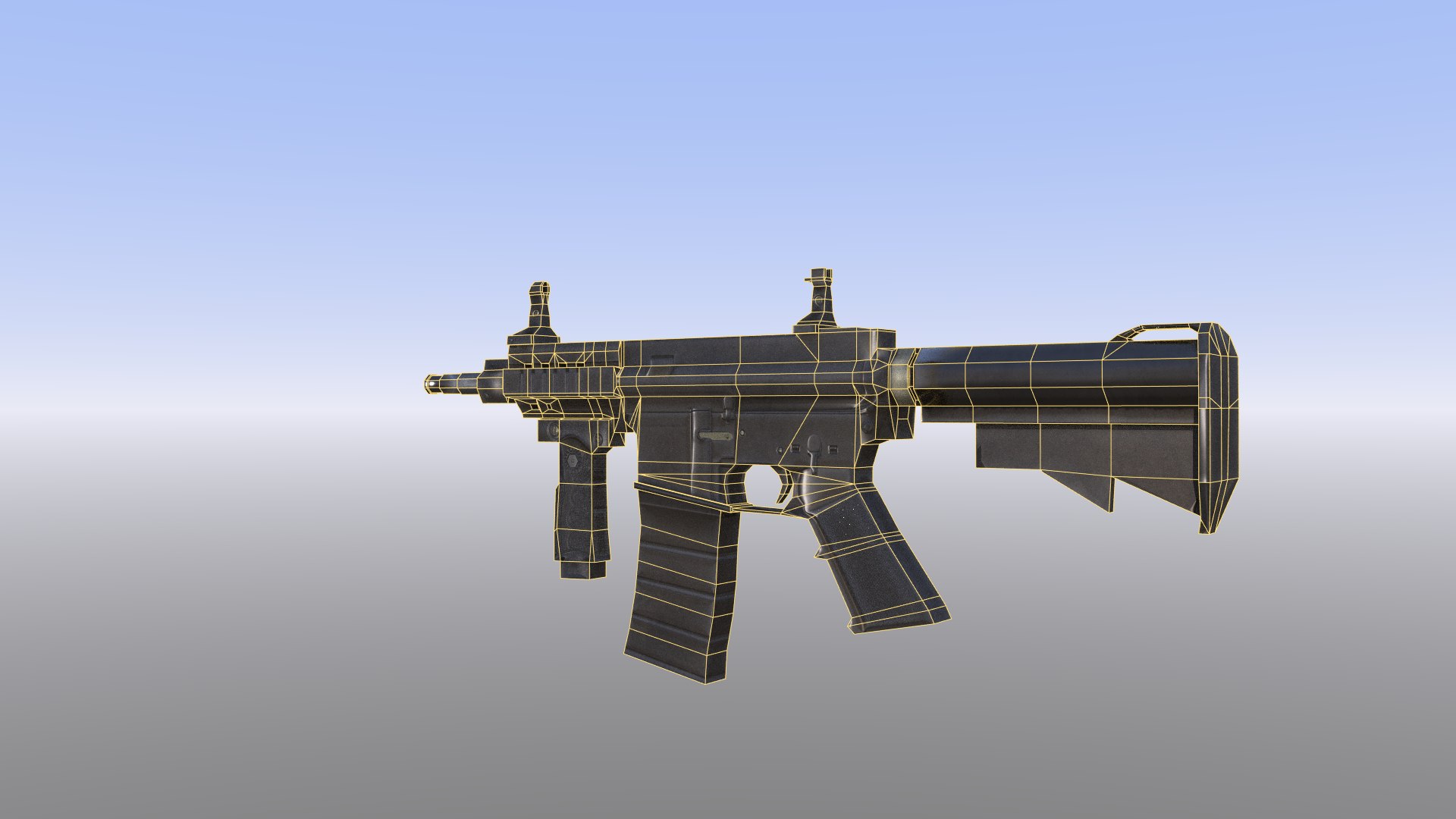 3D M4 Assault Rifle Low-poly - TurboSquid 1431626