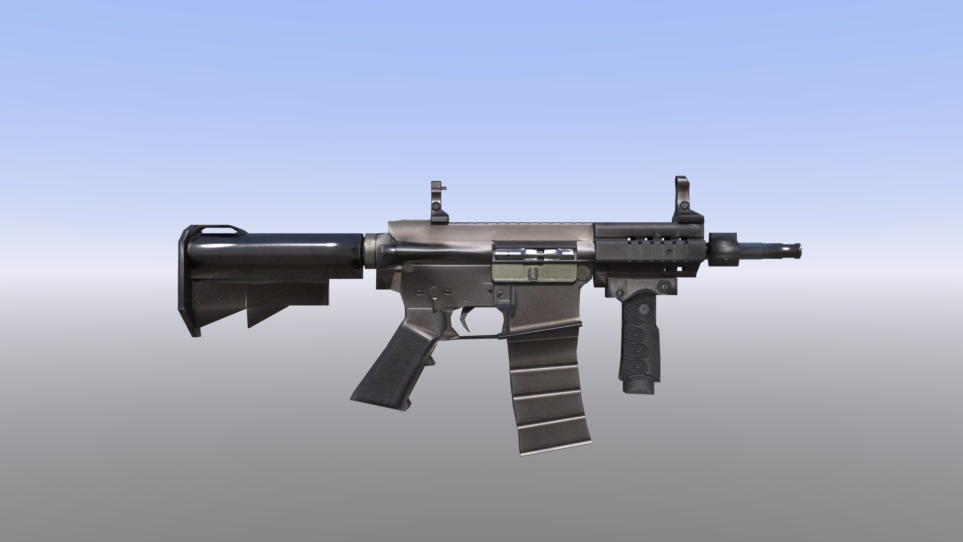 3D M4 Assault Rifle Low-poly - TurboSquid 1431626