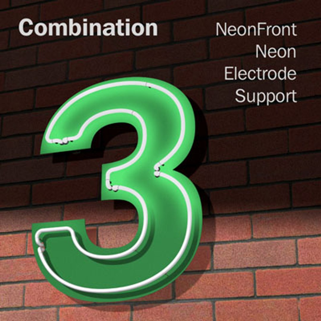 Alphabet Letters Neon Signs 3d Model