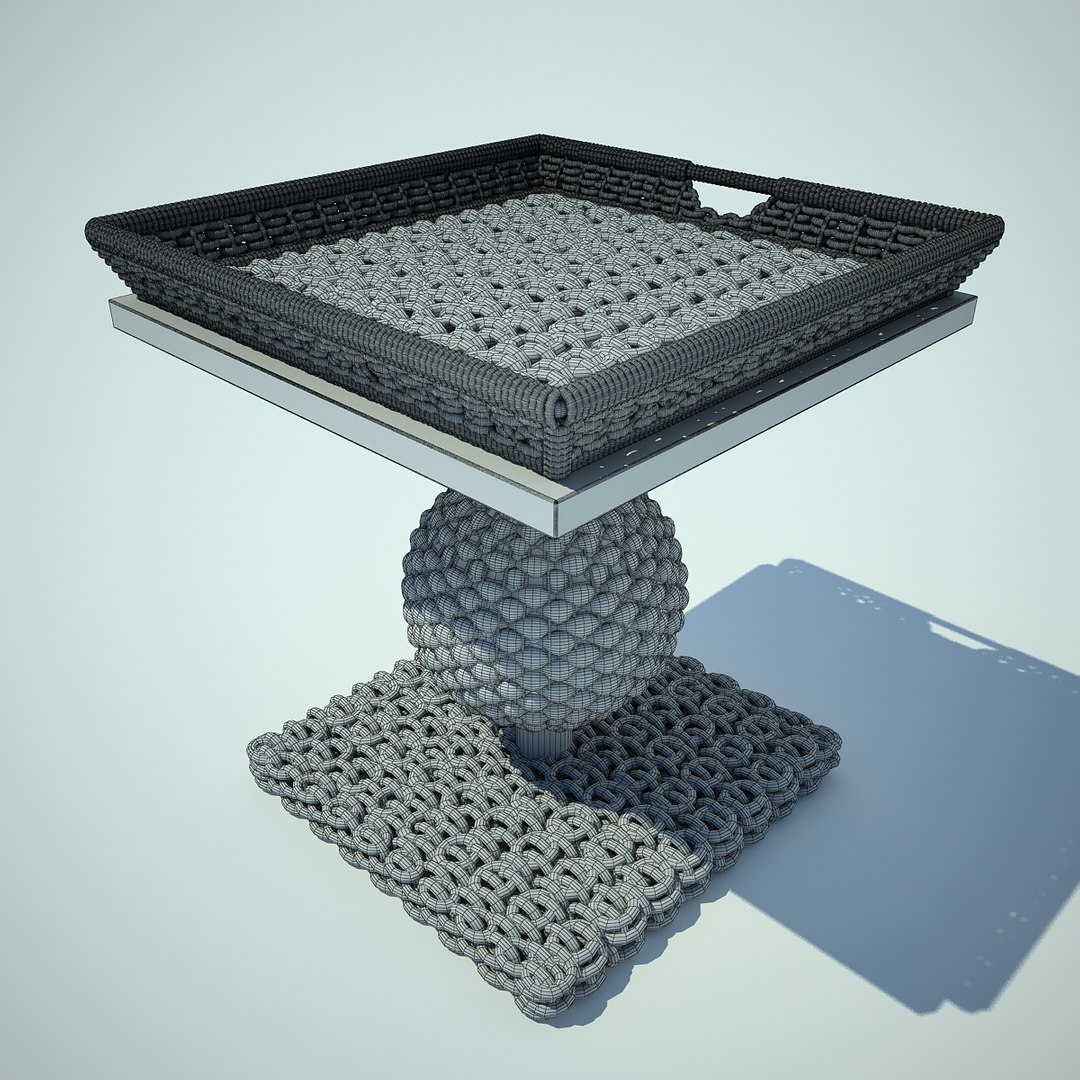 3d wattled table model