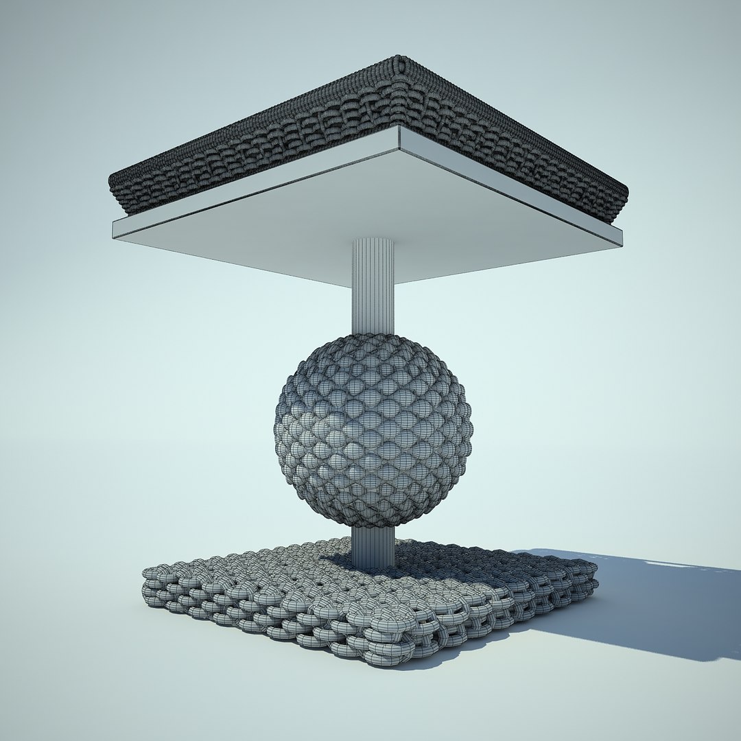 3d wattled table model