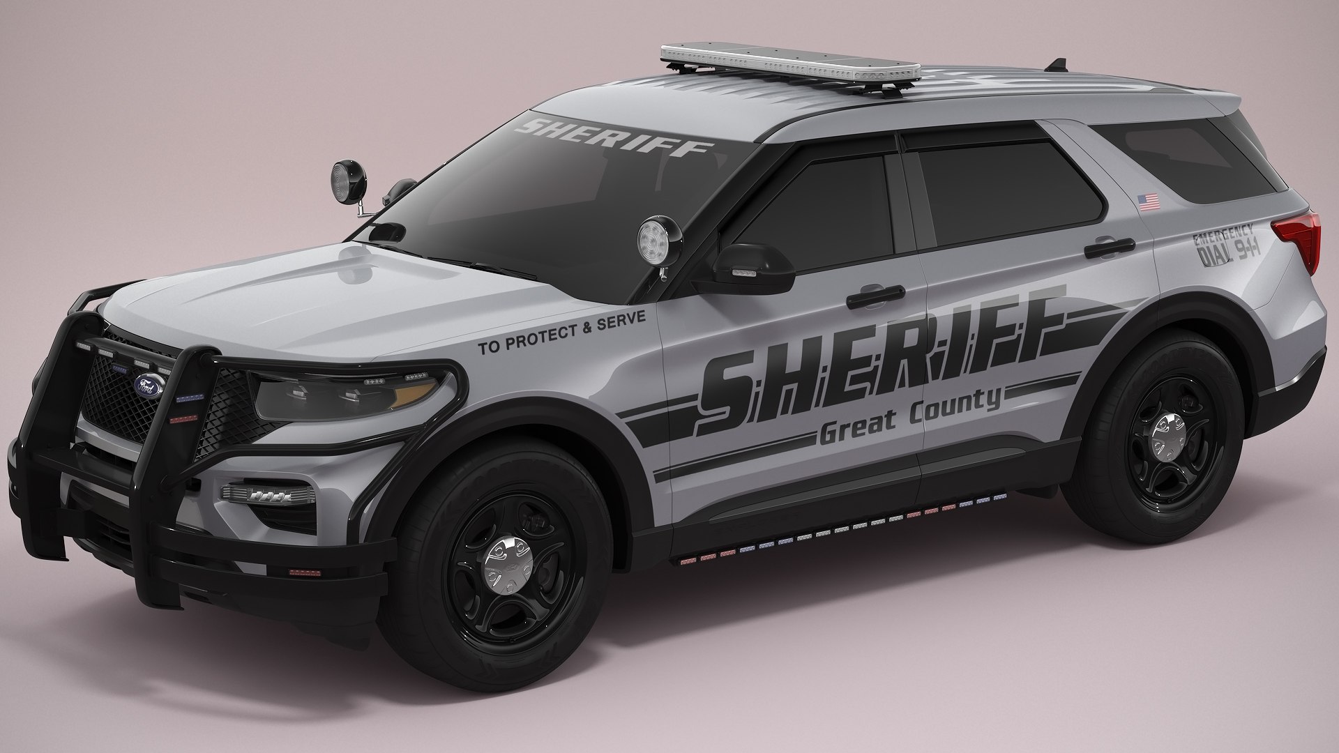 Ford Explorer 2023 Sheriff 3D Model - TurboSquid 2128998