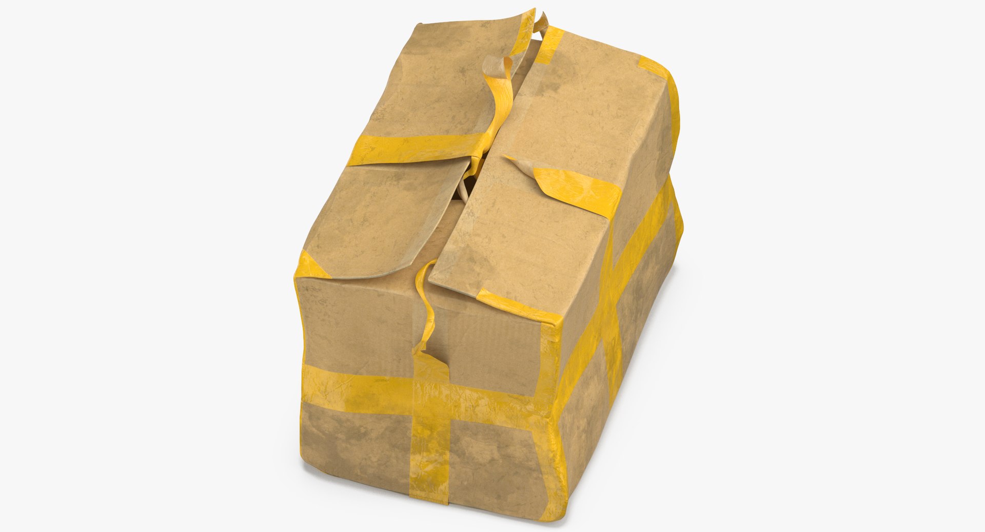 Dirty damaged cardboard boxes 3D - TurboSquid 1493047