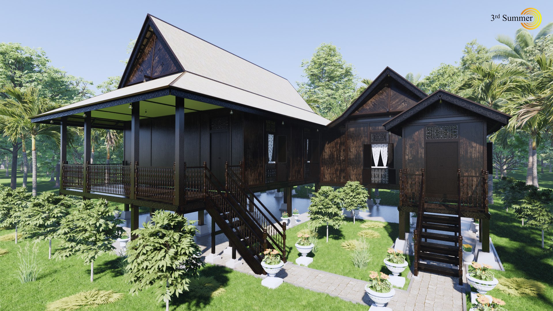 Perlis Traditional House Of Malaysia 3D Model - TurboSquid 2379966