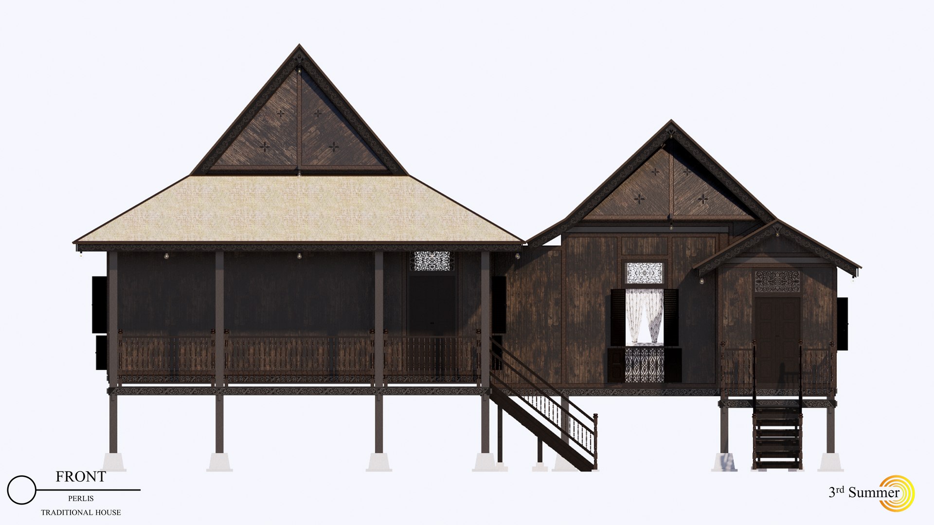 Perlis Traditional House Of Malaysia 3D Model - TurboSquid 2379966