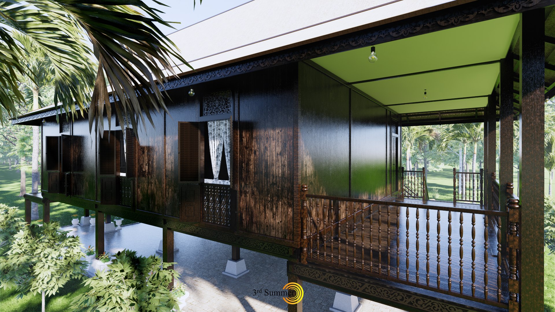 Perlis Traditional House Of Malaysia 3D Model - TurboSquid 2379966