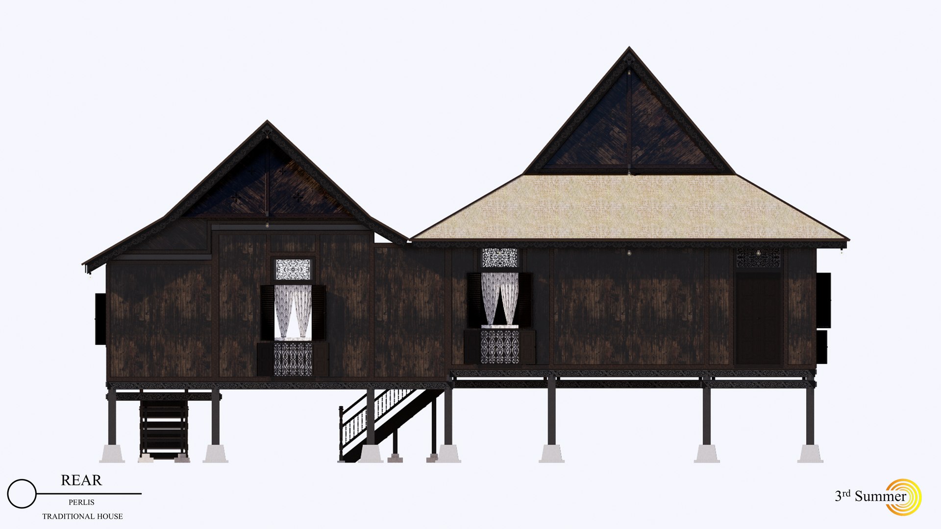Perlis Traditional House Of Malaysia 3D Model - TurboSquid 2379966