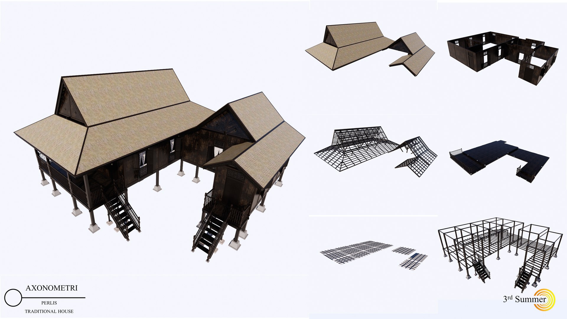 Perlis Traditional House Of Malaysia 3D Model - TurboSquid 2379966