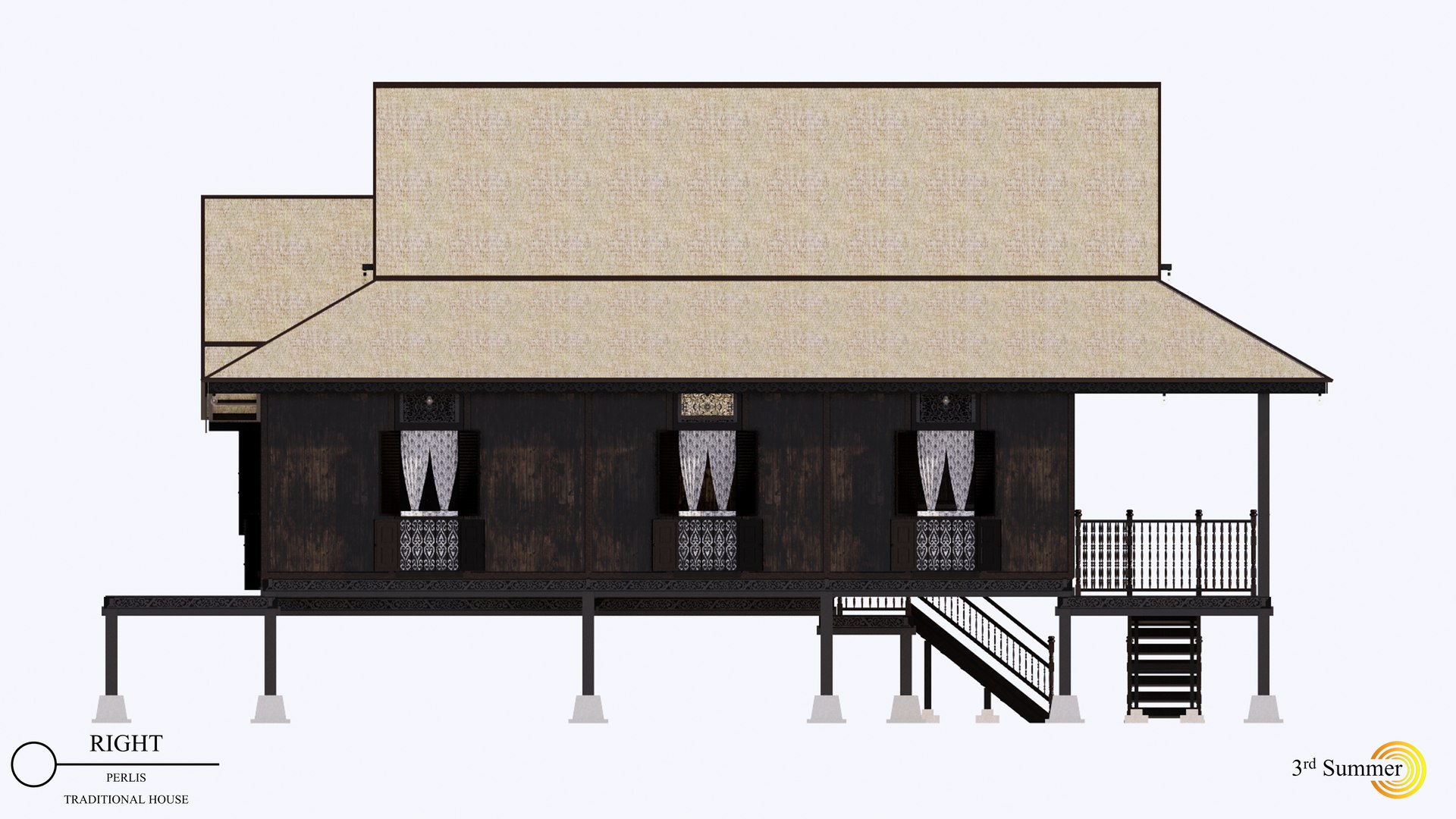 Perlis Traditional House Of Malaysia 3D Model - TurboSquid 2379966