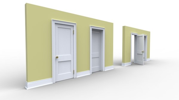 3d model door scene home