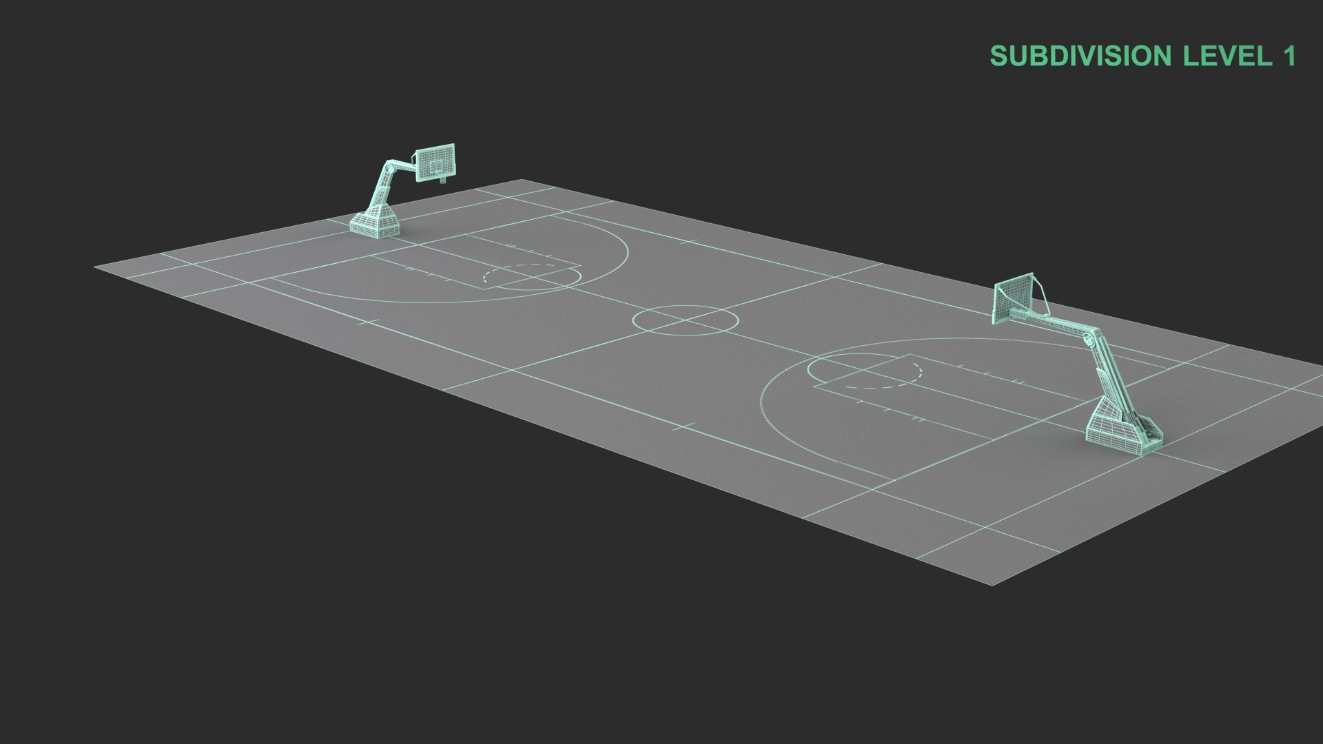 Basketball Court 3D Model - TurboSquid 2319822