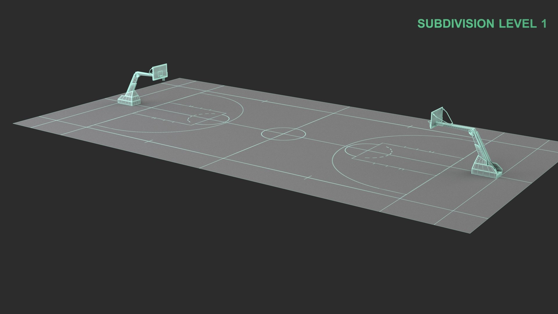 Basketball Court 3D Model - TurboSquid 2319822
