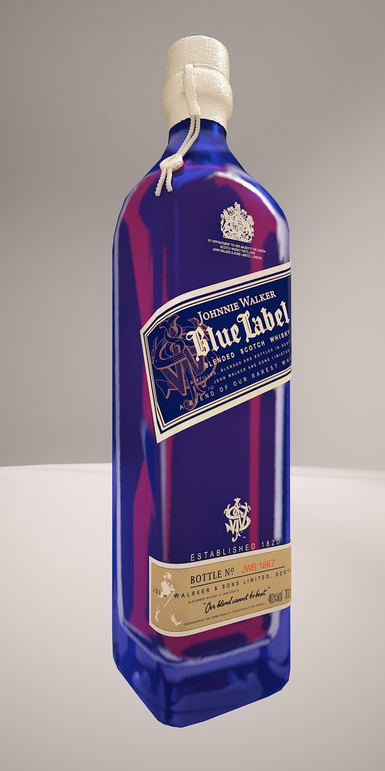 3d Blue Label Model