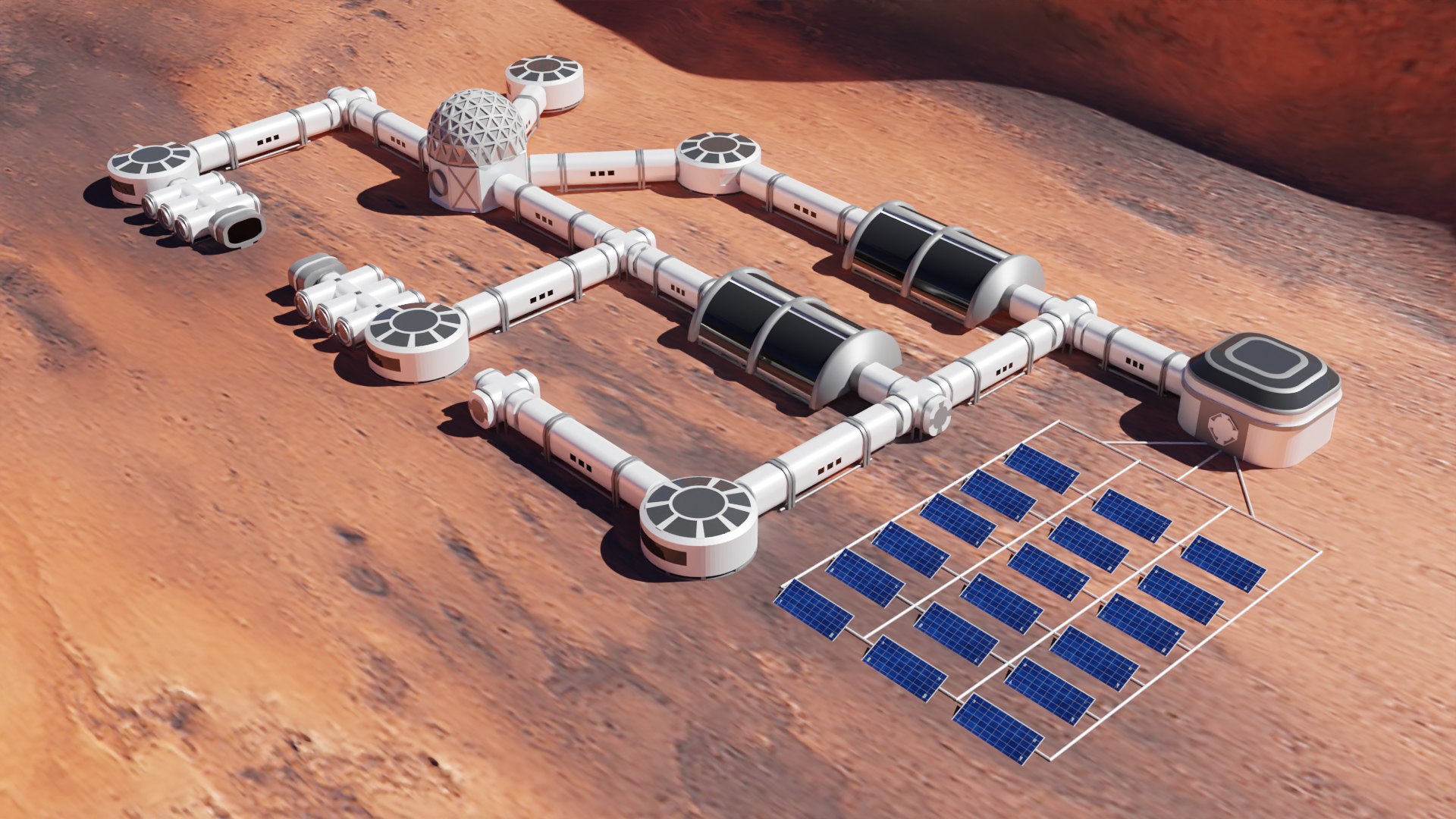 3D Mars City Model - TurboSquid 1924079