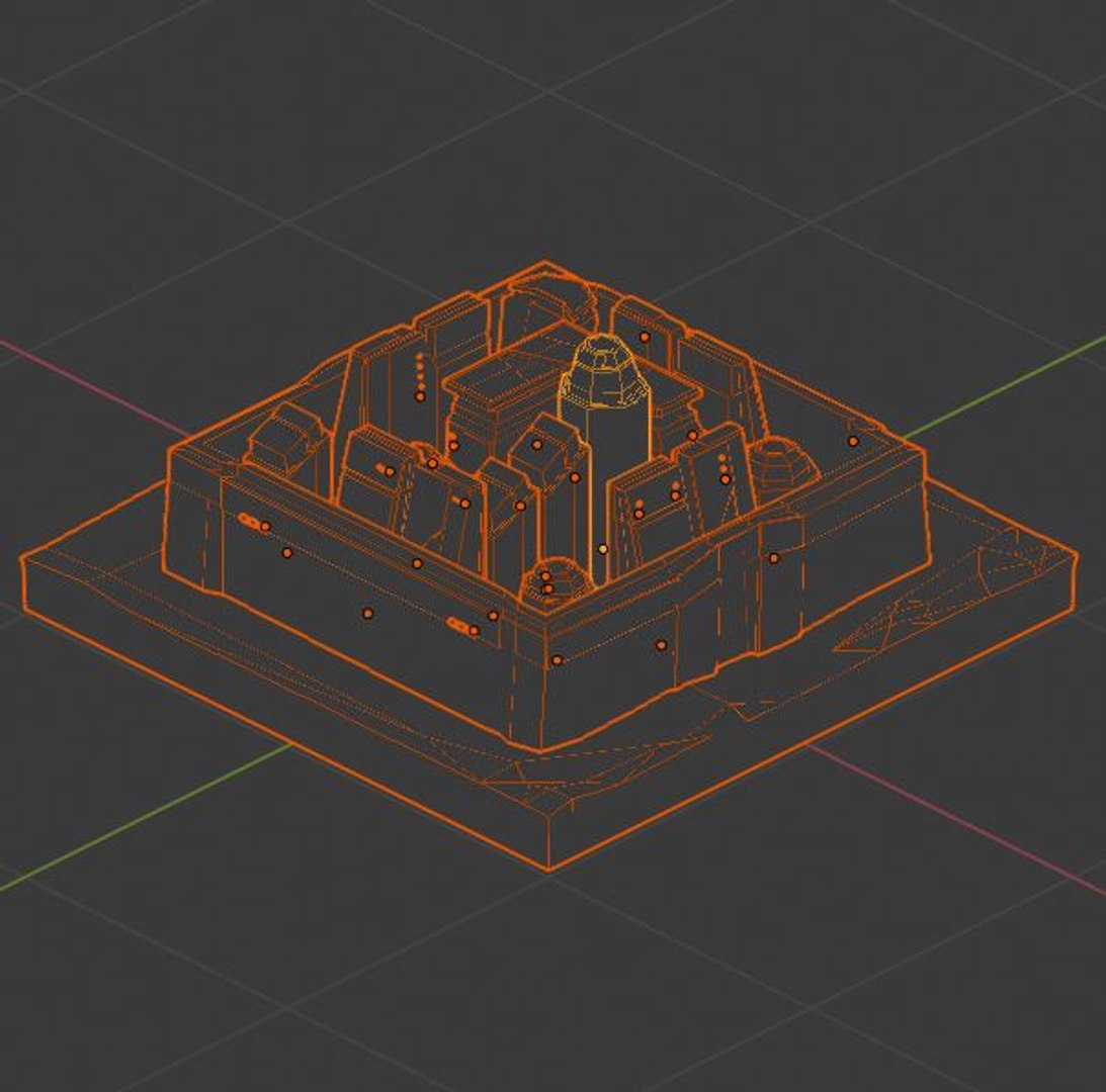 Sci-fi Isometric City Set 3D Model - TurboSquid 1545567