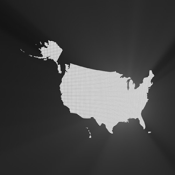 modelo 3d Recorte de Estados Unidos con Puerto Rico - TurboSquid 1402459